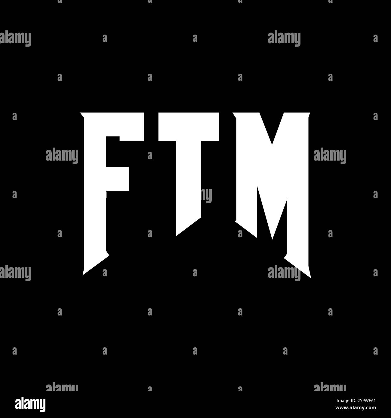 Conception de logo de lettre FTM pour la société de technologie. Logo ...