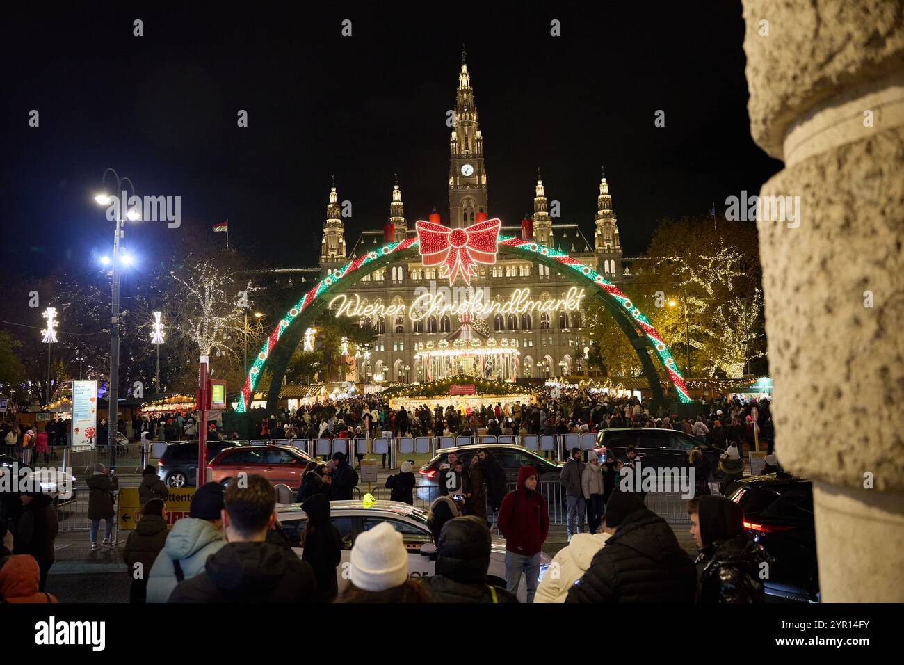 Vienne CHRISTKINDLMARKT marché de noël traditionnel à Vienne, Autriche ...