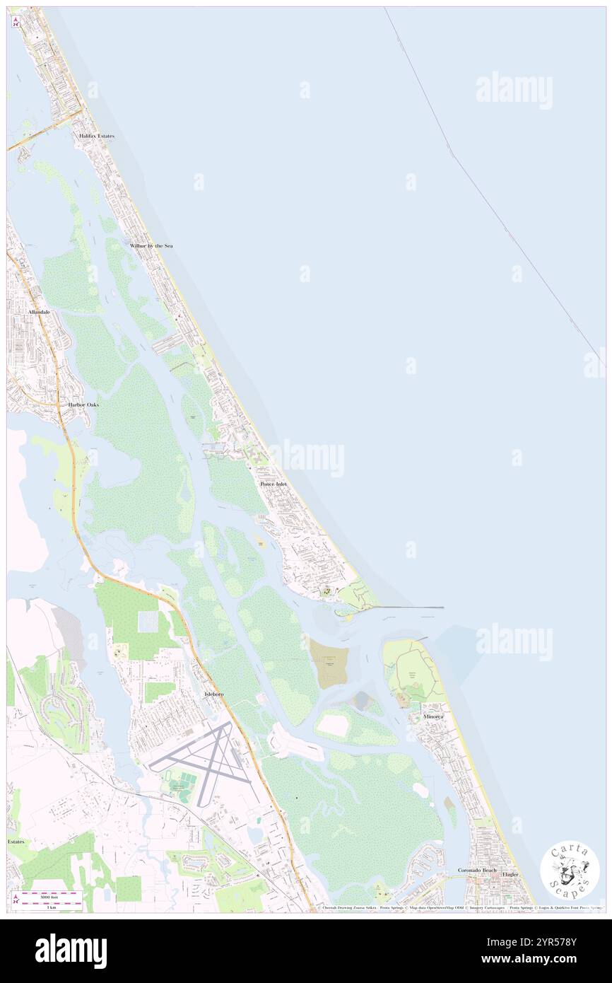 Ville de Ponce Inlet, comté de Volusia, États-Unis, Floride, n 29 5' 59 ...