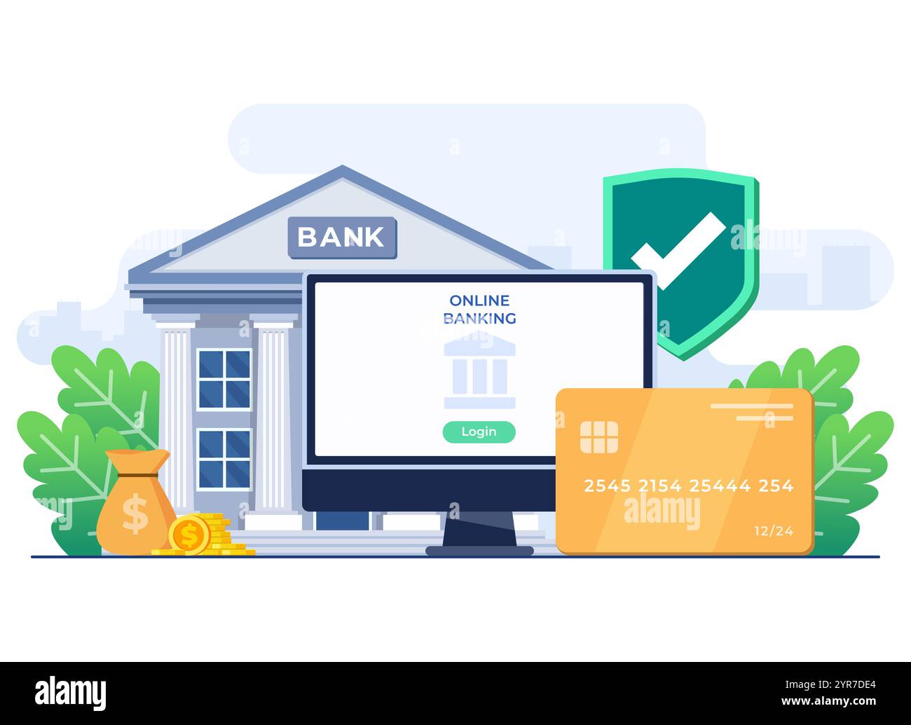 Page de connexion bancaire Banque d'images détourées - Alamy
