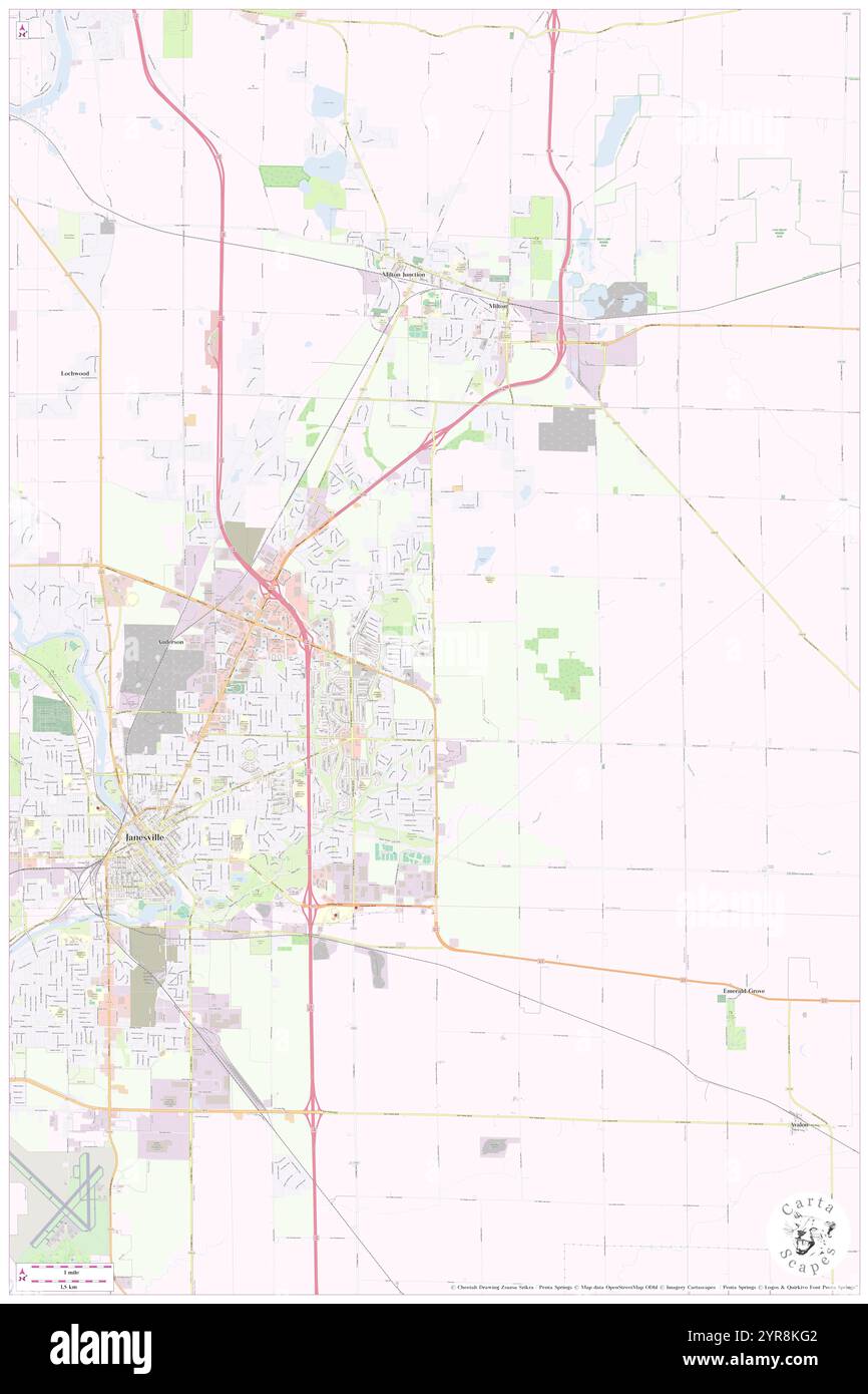 Town of Harmony, Rock County, US, United States, Wisconsin, n 42 43' 12 ...