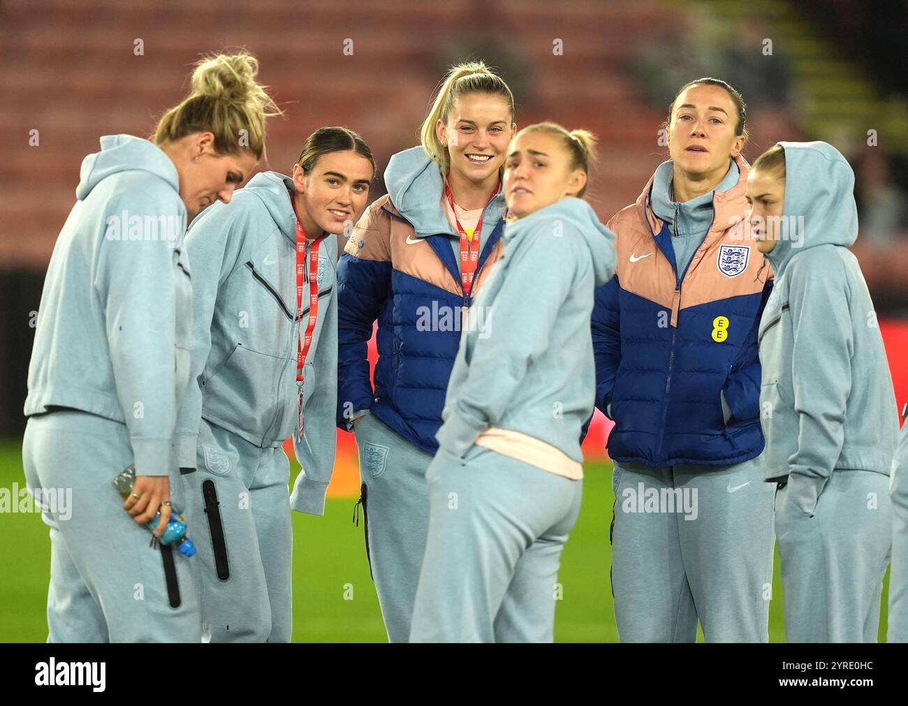 Les anglaises Millie Bright, Grace Clinton, Alessia Russo et Lucy ...