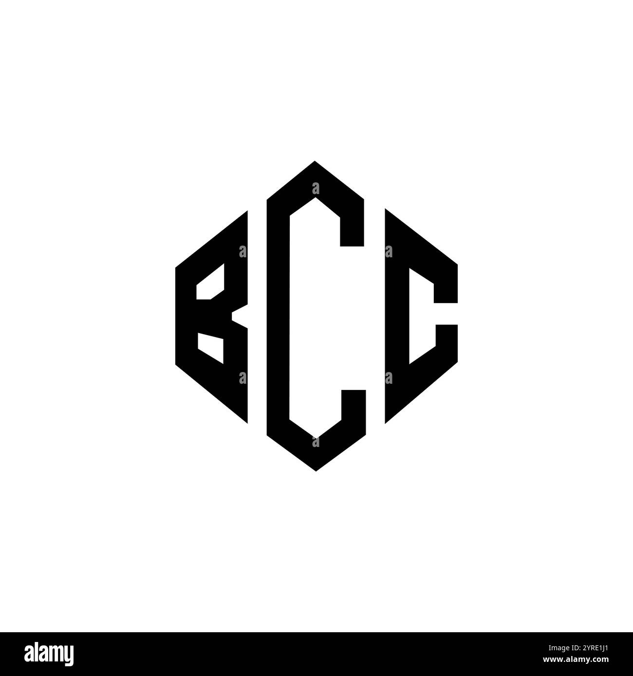 Logo BCC lettre design avec forme de polygone. Logo BCC polygone et ...