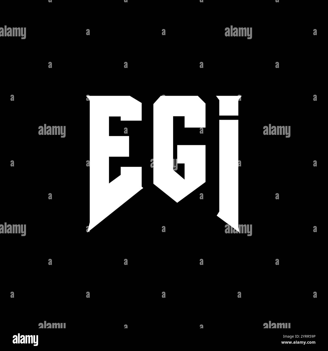 Conception de logo de lettre EGI pour la société de technologie. Logo ...