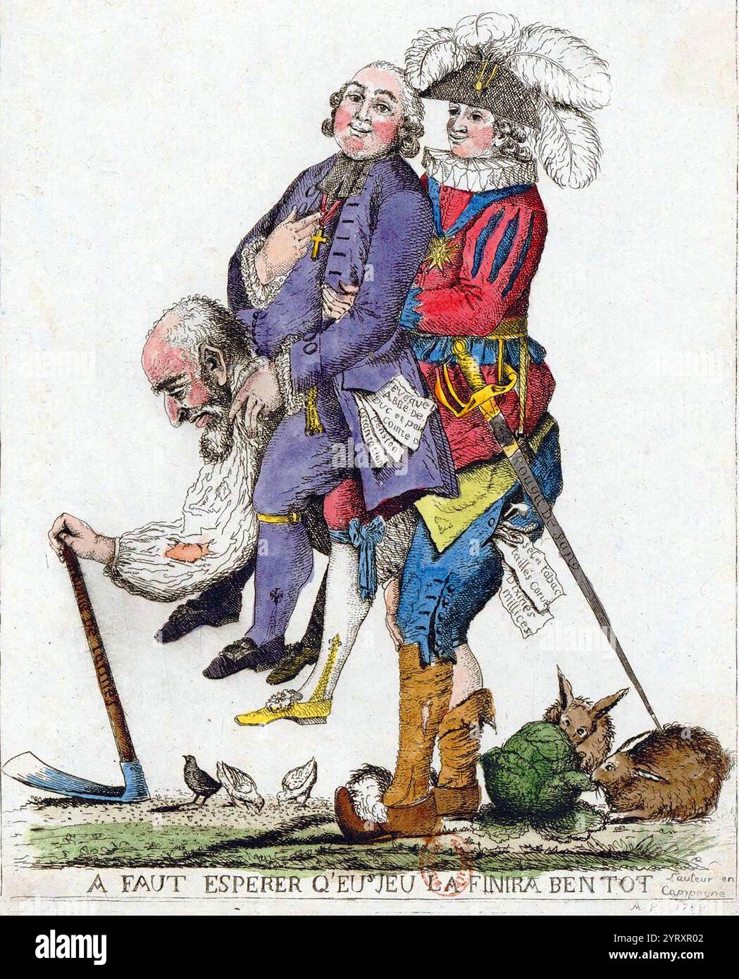 Revolution 1789 caricature clergé Banque de photographies et d’images à ...