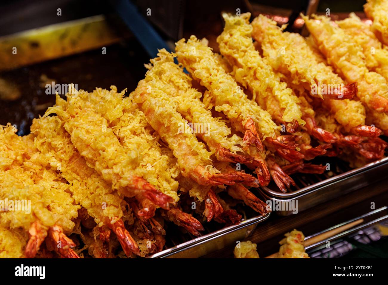 Les crevettes tempura croustillantes et dorées constituent un excellent ...