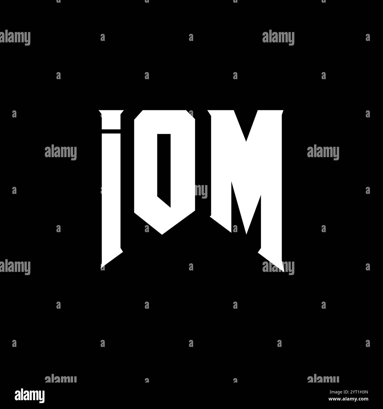Logo iom tech Banque d'images noir et blanc - Alamy