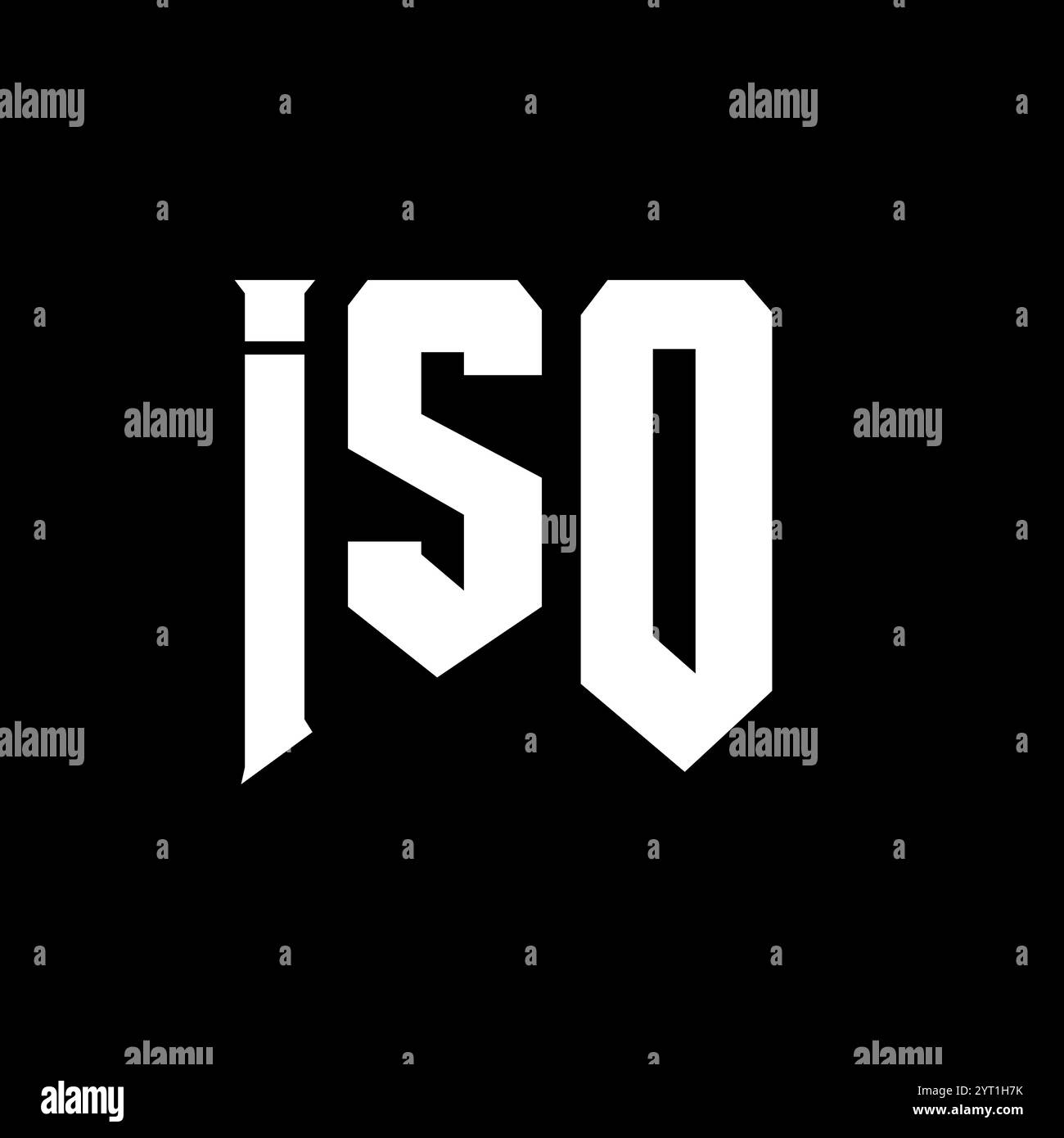 Conception de logo de lettre ISO pour une entreprise technologique ...