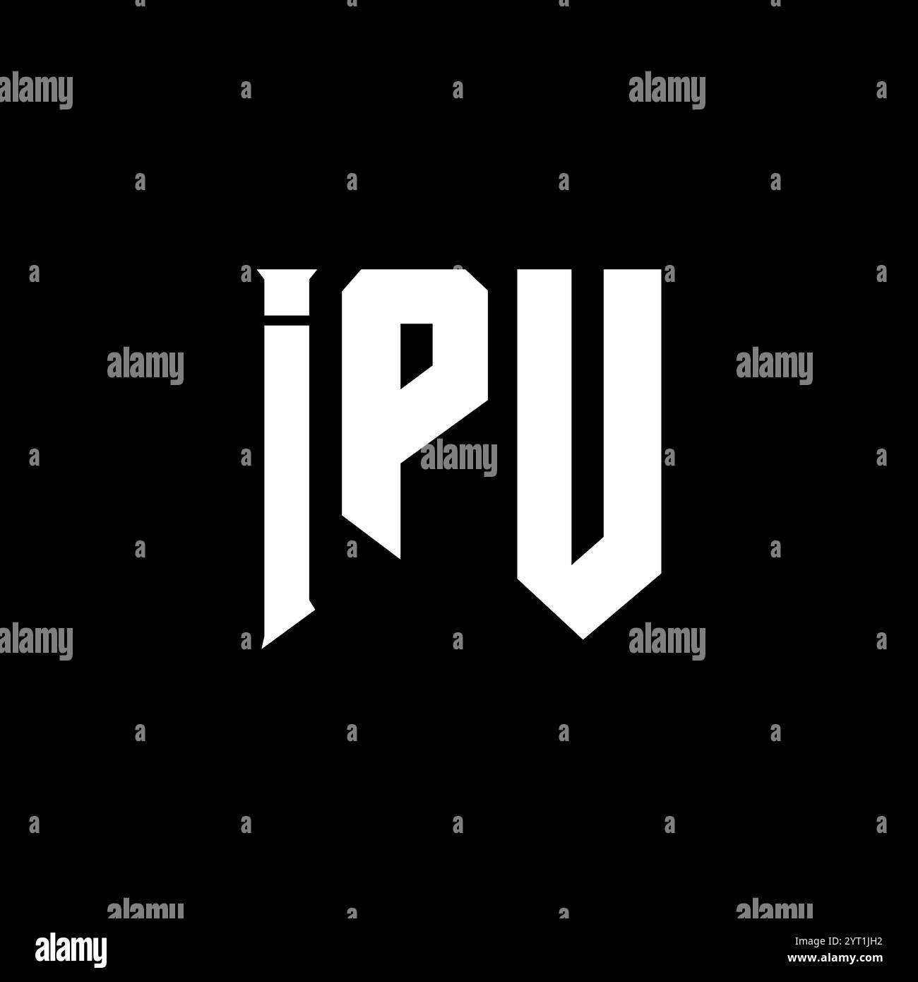 Conception de logo de lettre d'IPU pour la société de technologie ...