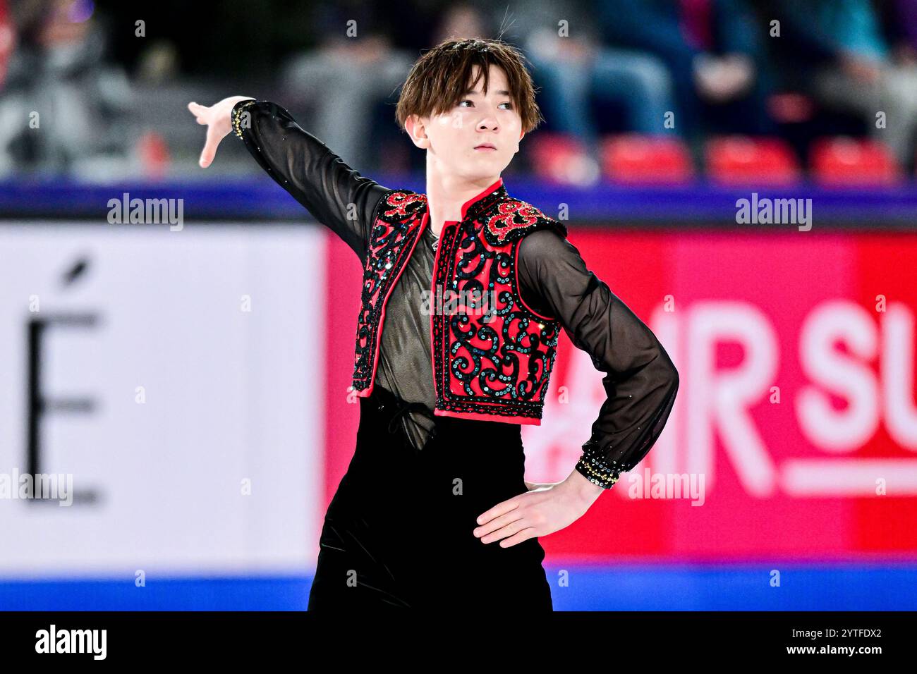 Rio NAKATA (JPN), dans le cadre du Programme court junior masculin, au ...