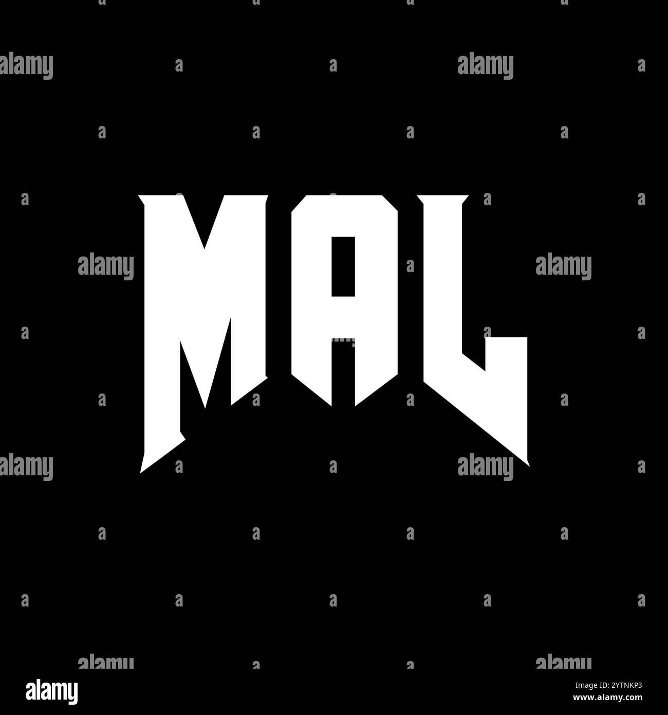 Mal lettre logo Banque d'images vectorielles - Alamy