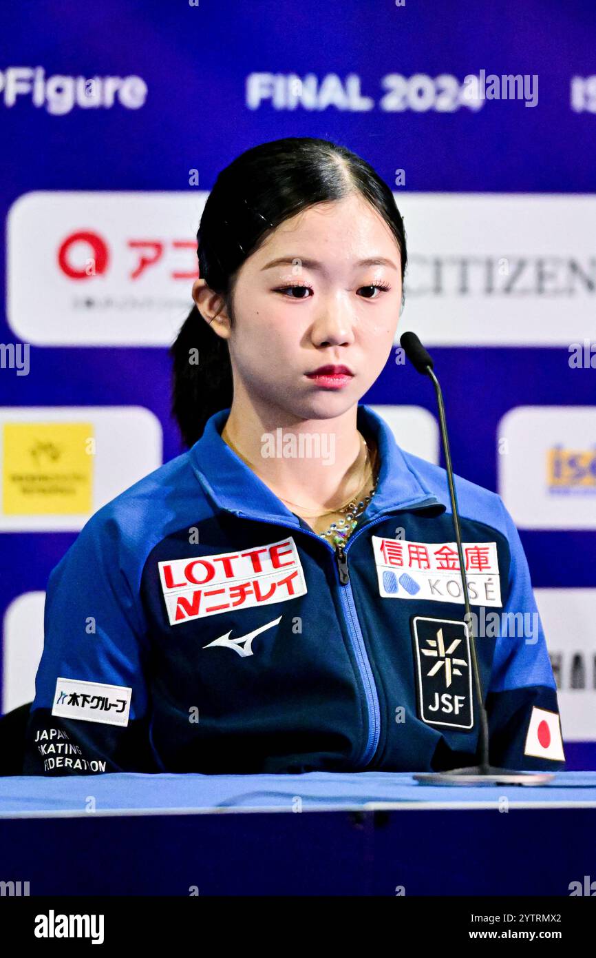 Ami NAKAI (JPN), lors de la conférence de presse, au Grand Prix ISU de ...