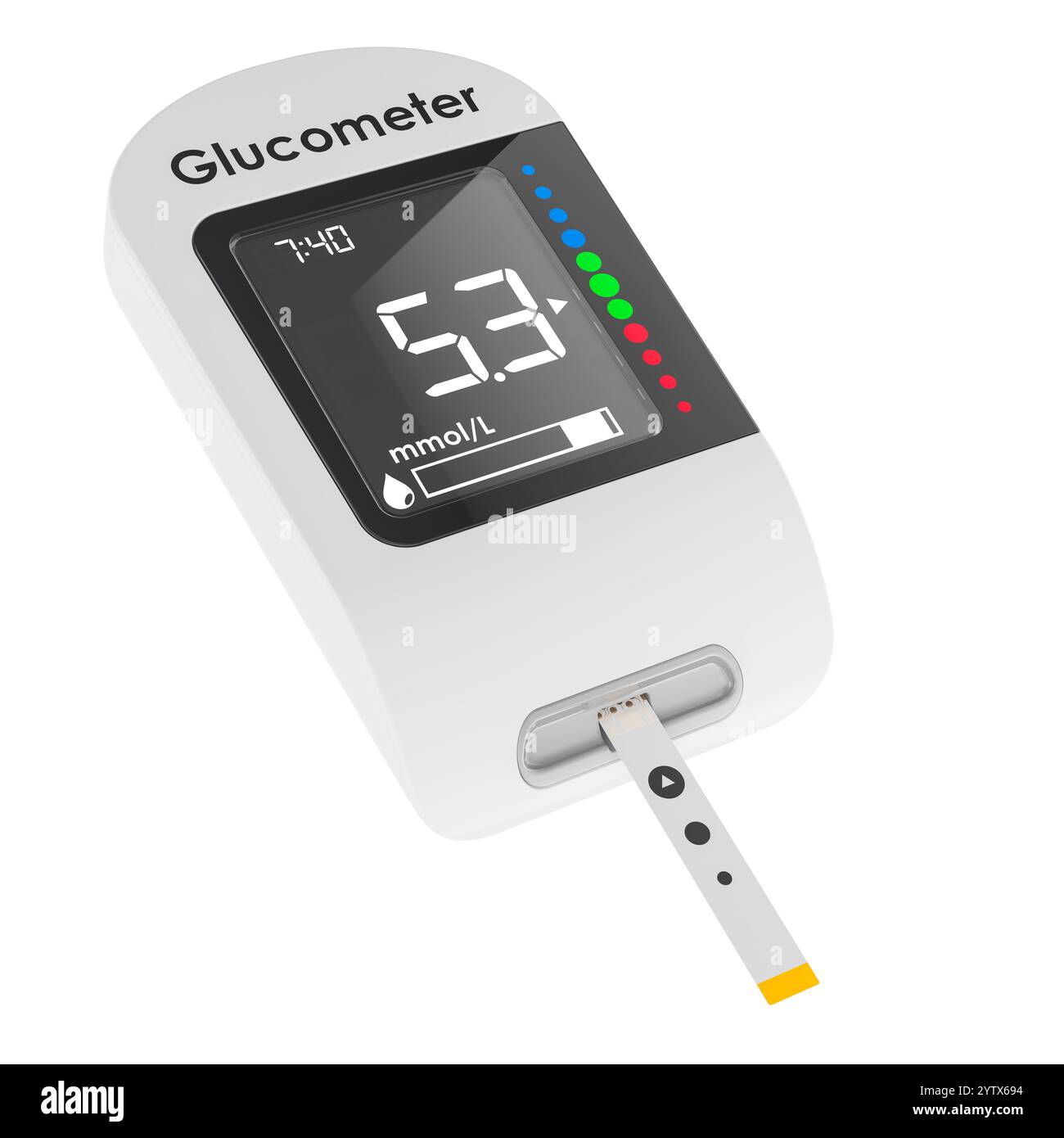 Bandelette de test de glucose Banque d'images détourées - Alamy