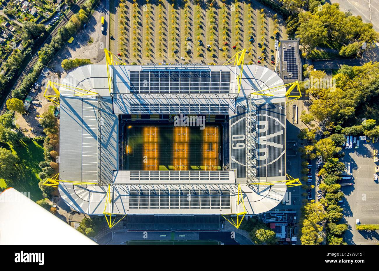 Vue aérienne, signal Iduna Park, également Westfalenstadion, stade de ...