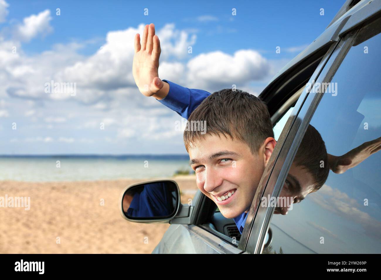 Wave goodbye car Banque de photographies et d’images à haute résolution ...