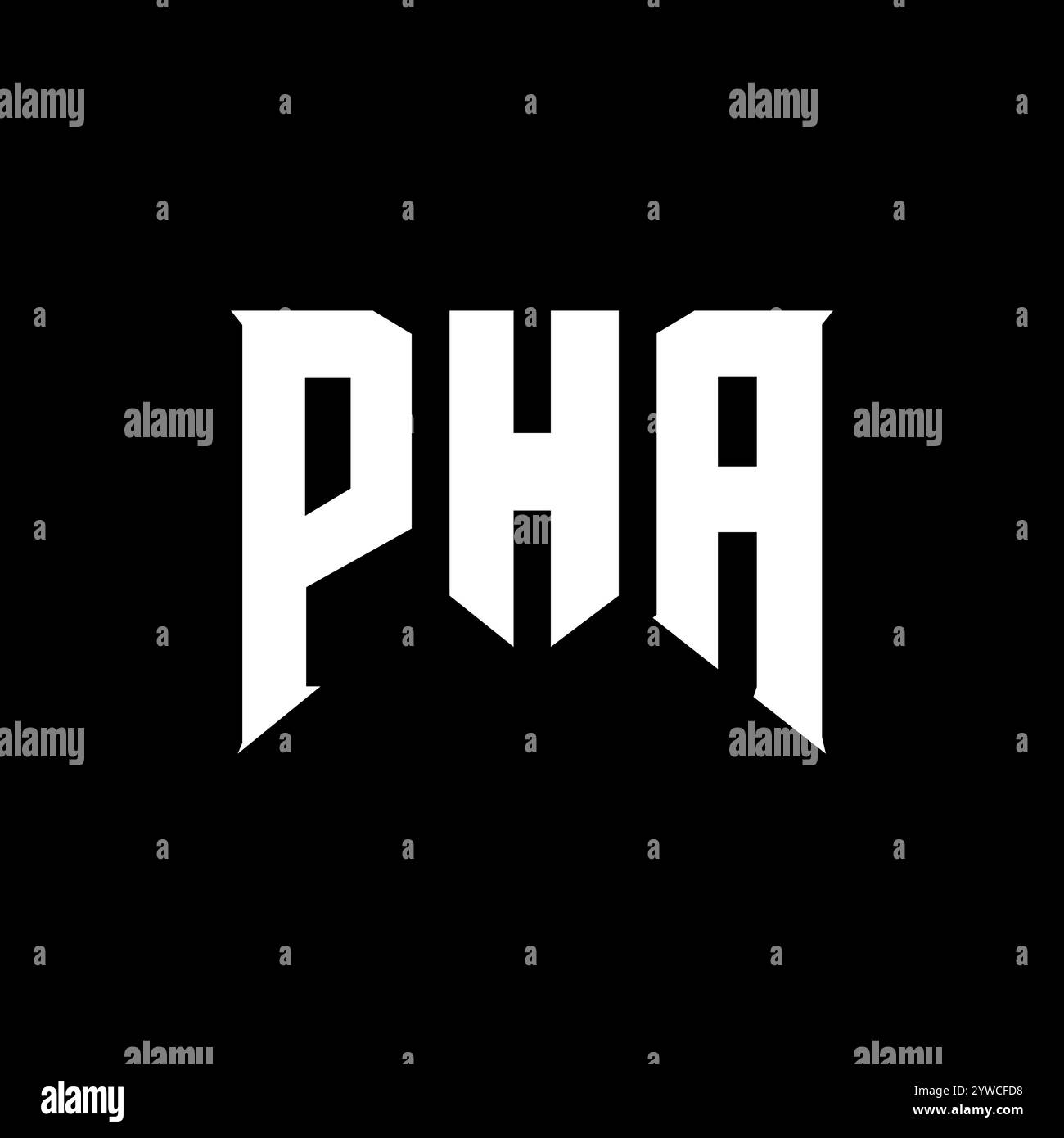 Conception de logo de lettre de PHA pour la société de technologie ...