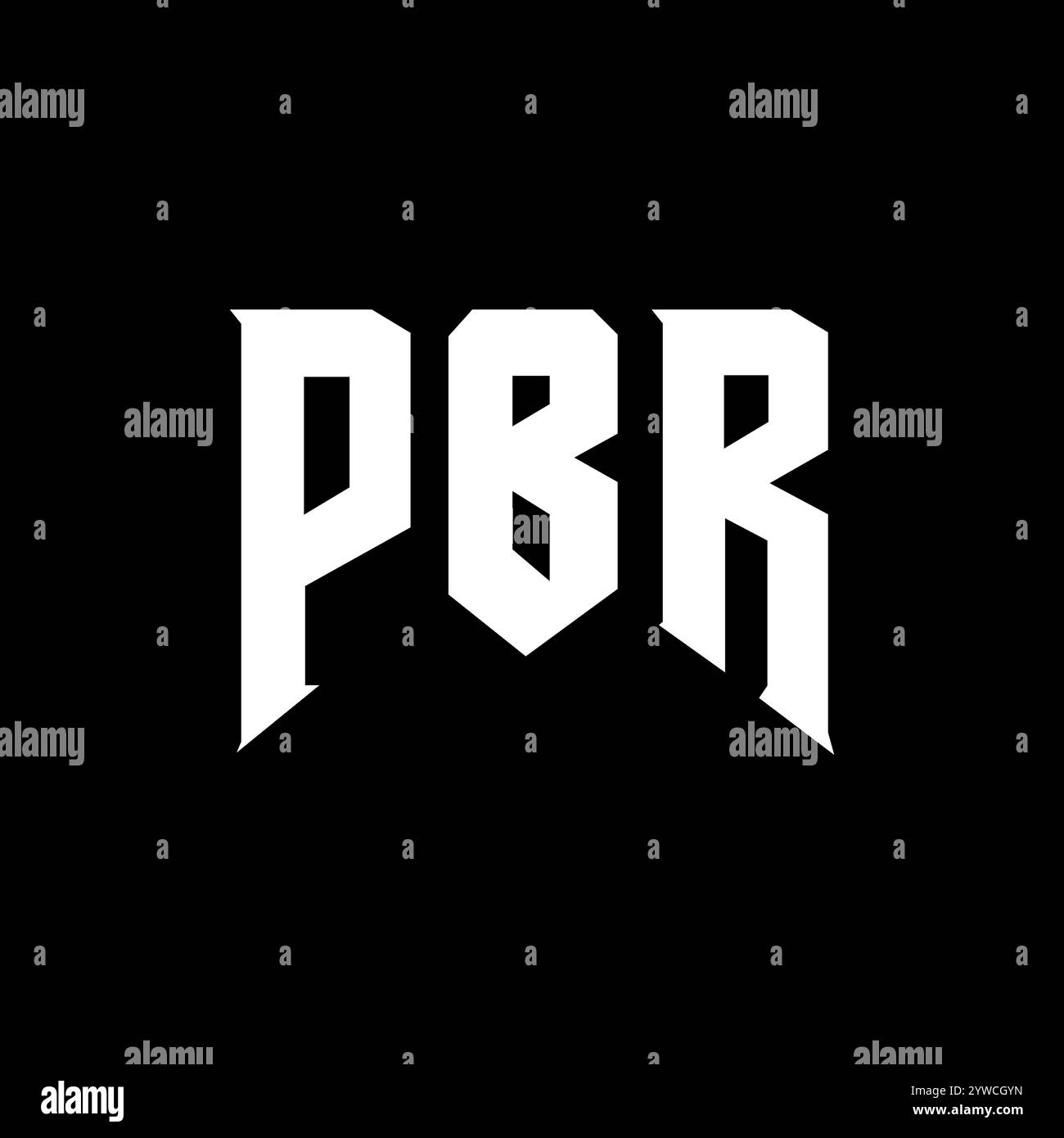 Conception de logo de lettre PBR pour la société de technologie. Logo ...