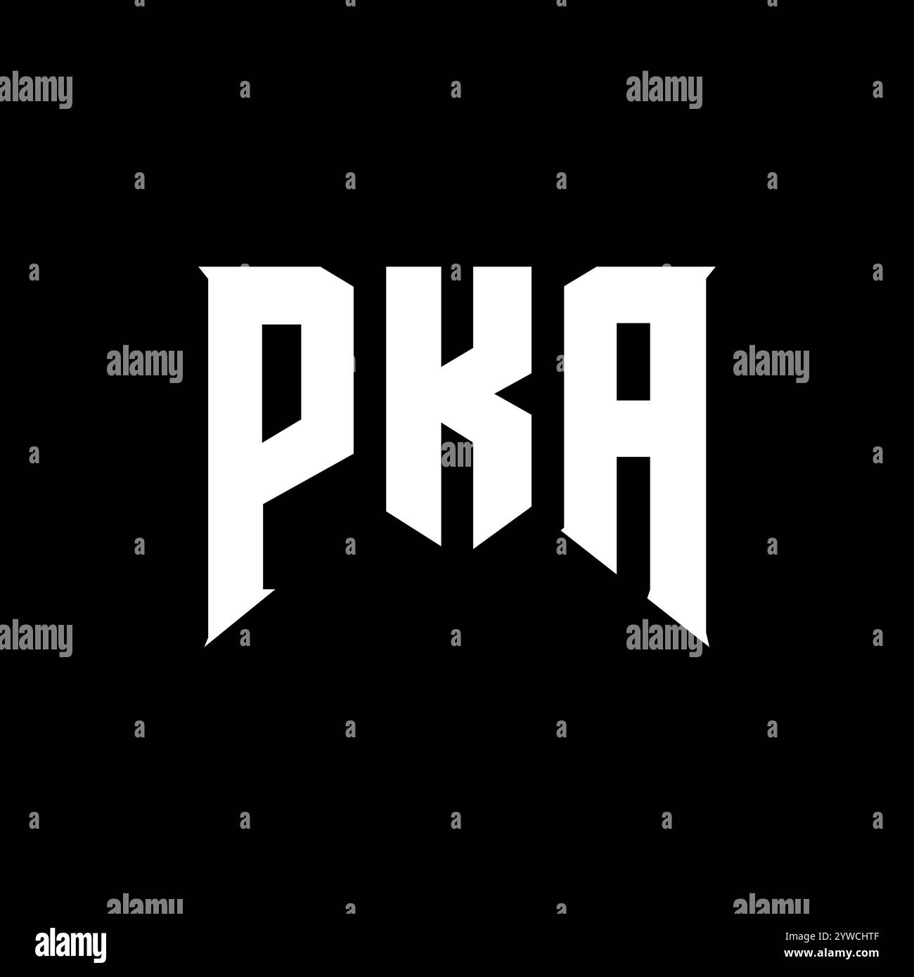 Conception de logo de lettre de PKA pour la société de technologie ...