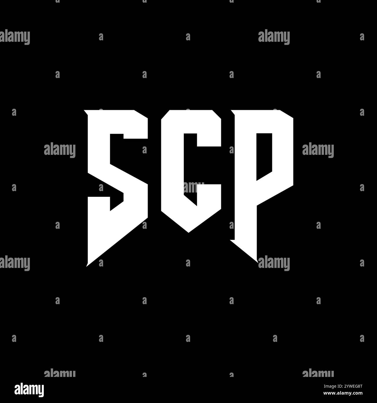 Conception de logo de lettre SCP pour la société de technologie. Logo ...