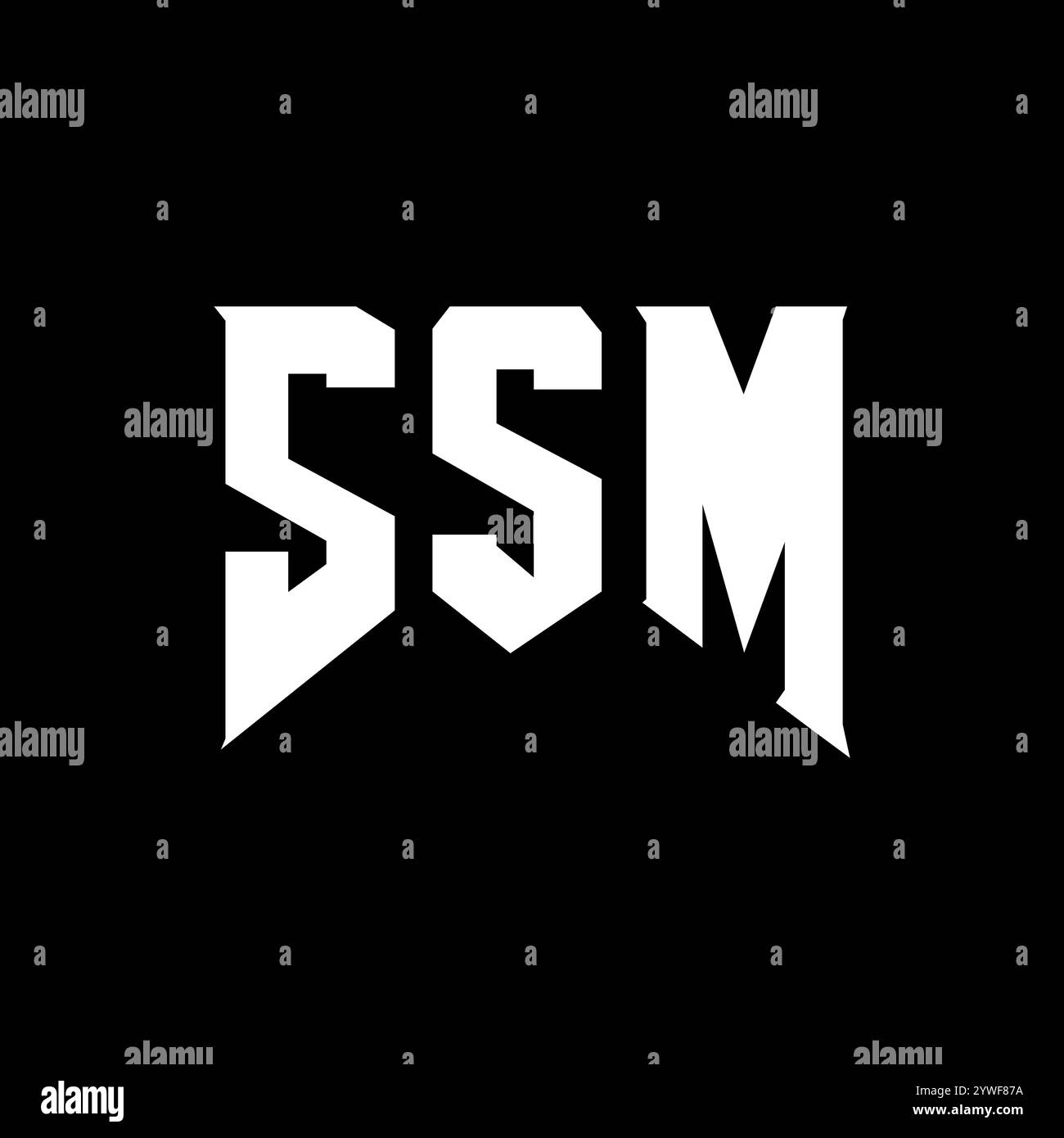 Conception de logo de lettre SSM pour la société de technologie ...