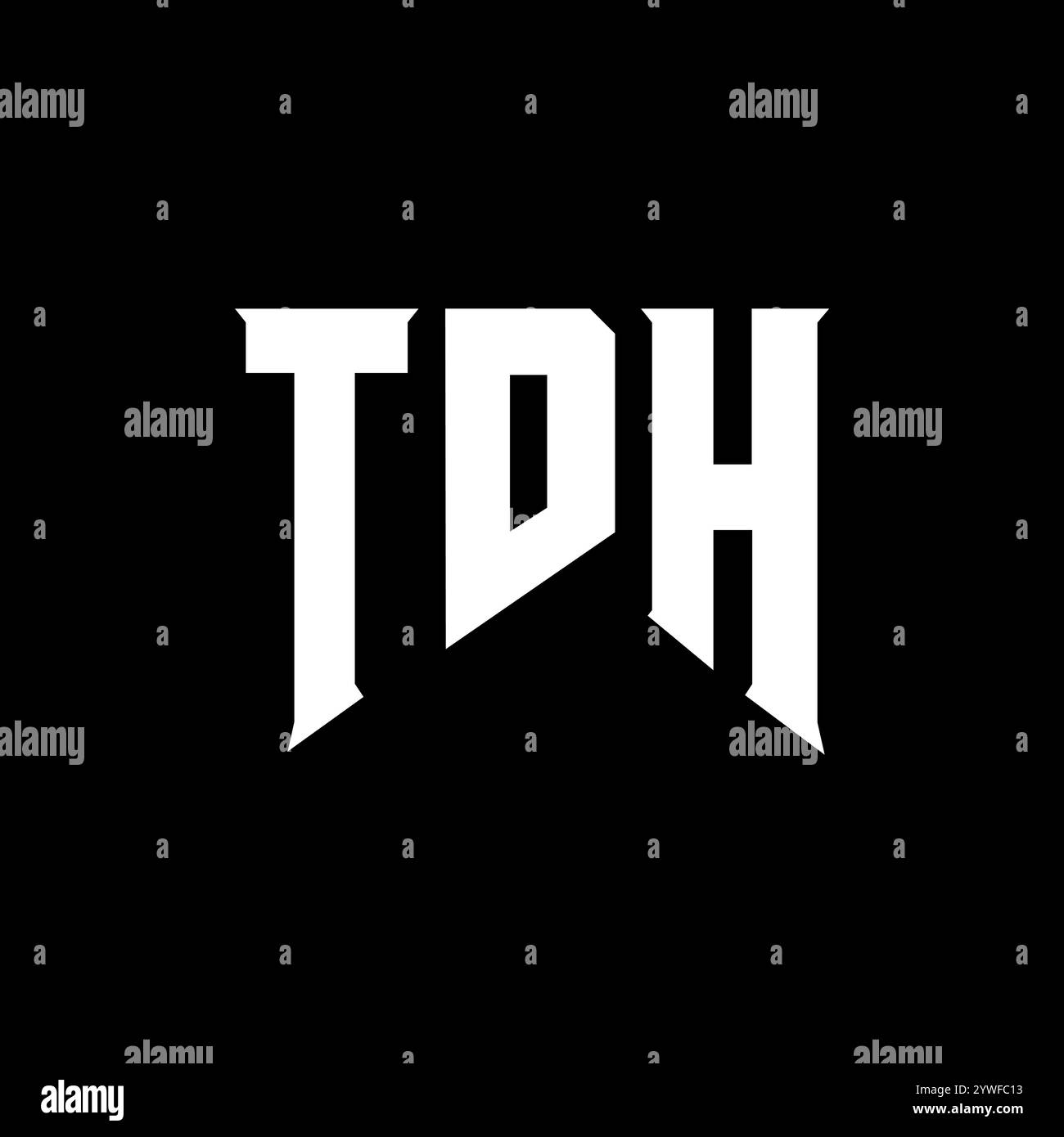 Conception de logo TDH Letter pour la société de technologie. Logo TDH ...