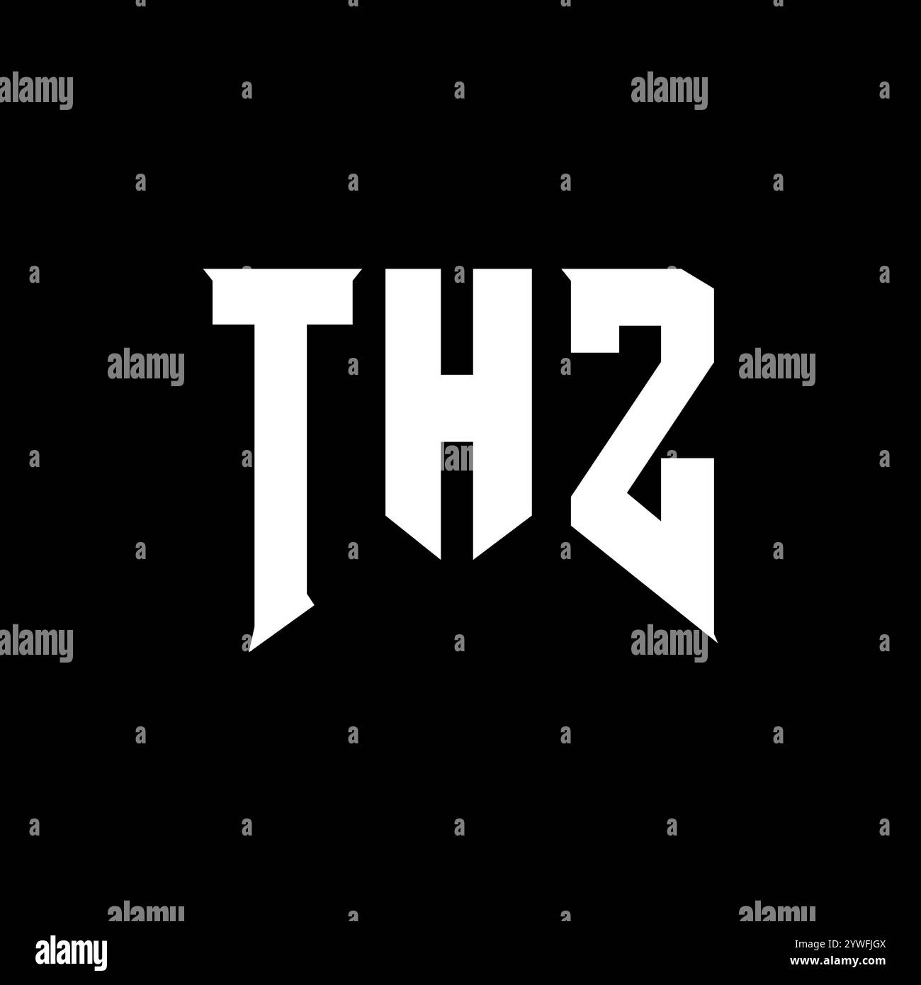 Conception de logo de lettre THZ pour la société de technologie. Logo ...