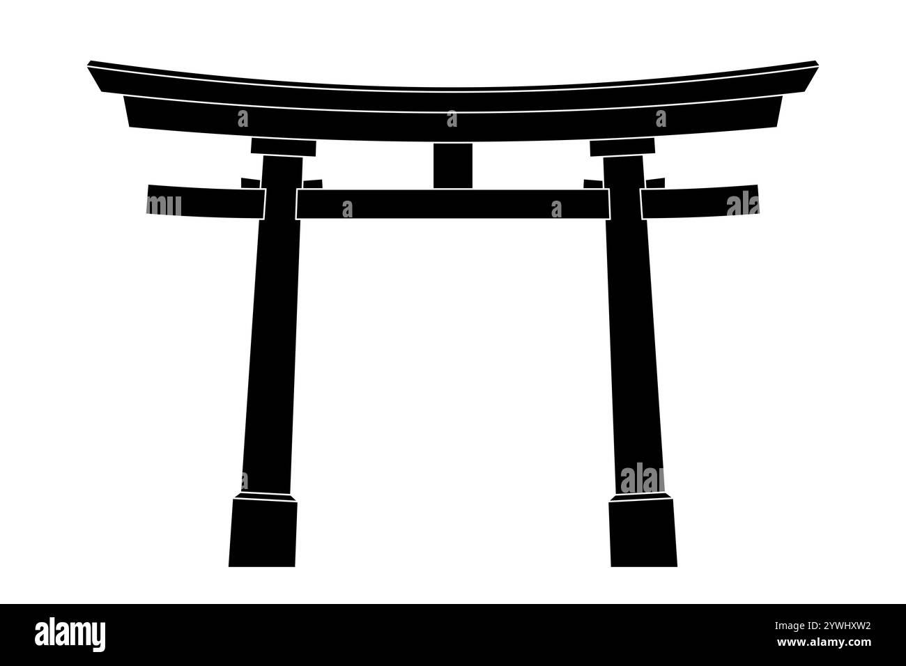Porte torii japonaise Banque d'images noir et blanc - Alamy
