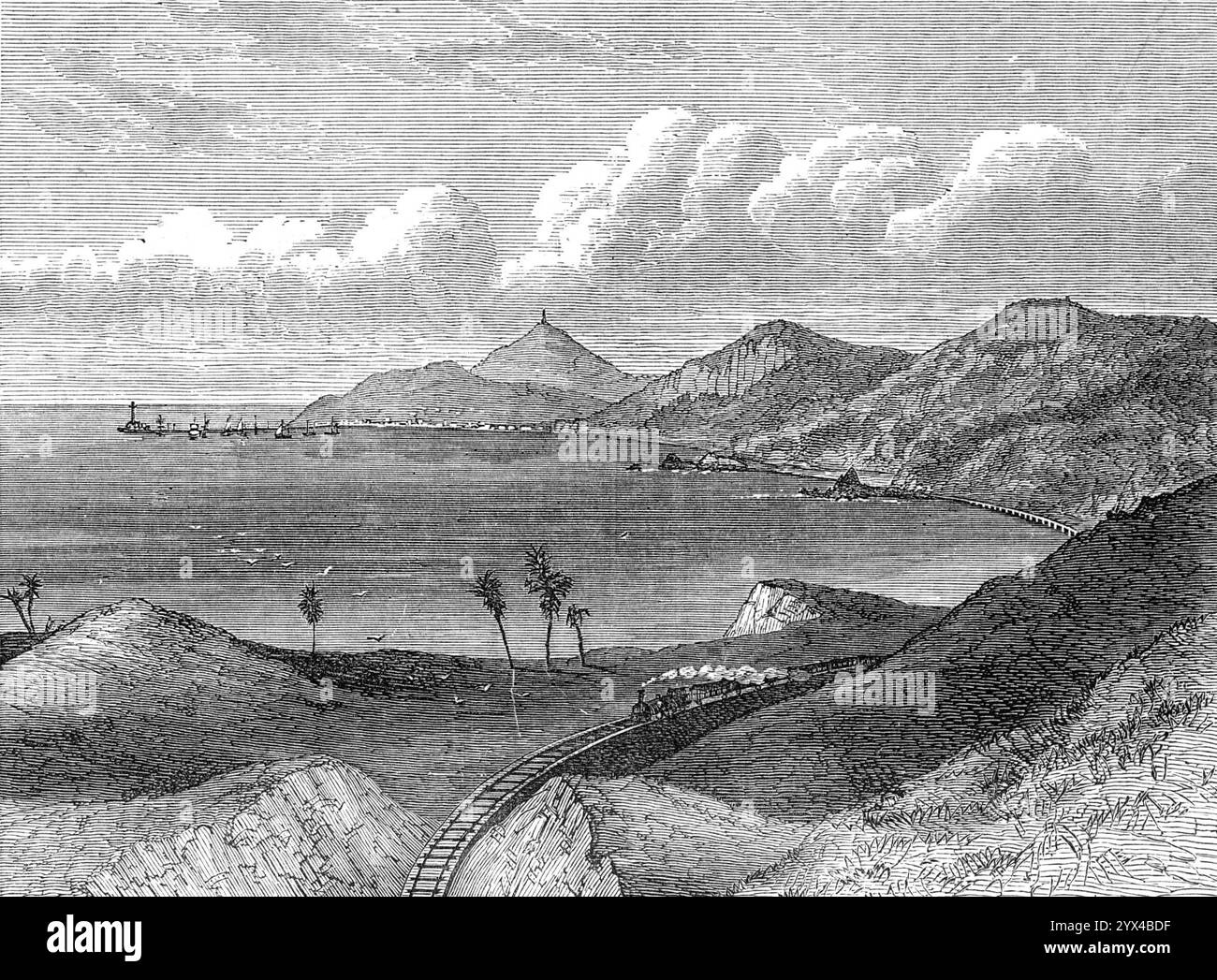 Ancien port colonial Banque d'images noir et blanc - Alamy