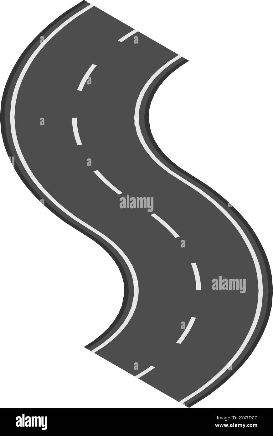 Chemin tortueux art Banque d'images noir et blanc - Alamy