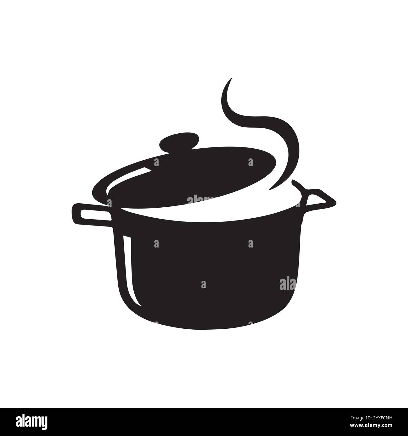 Marmite fumante Banque d'images vectorielles - Alamy