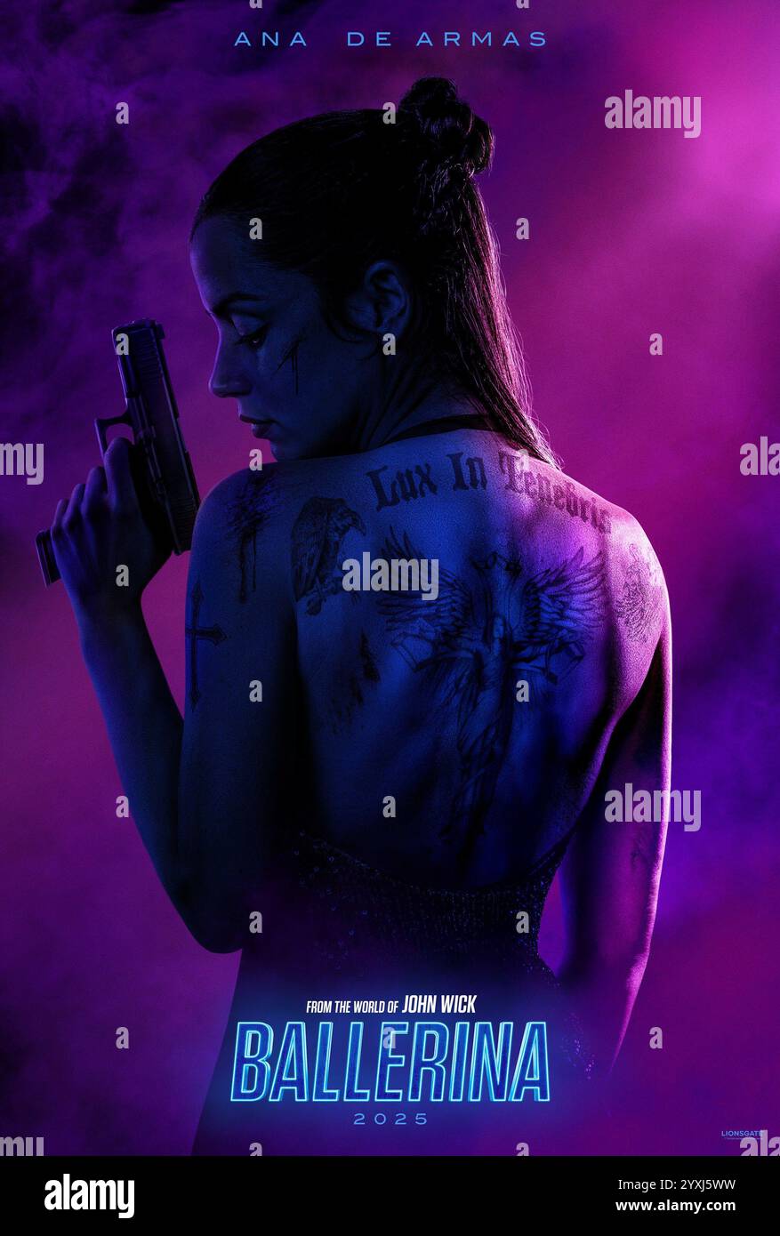 BALLERINE, affiche d'avance, Ana de Armas, 2025. © Lionsgate / avec l'aimable autorisation de ...
