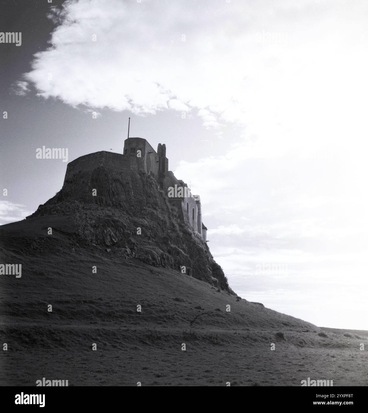 Lindisfarne, île Sainte de Northumberland. Situé au large de la côte du ...