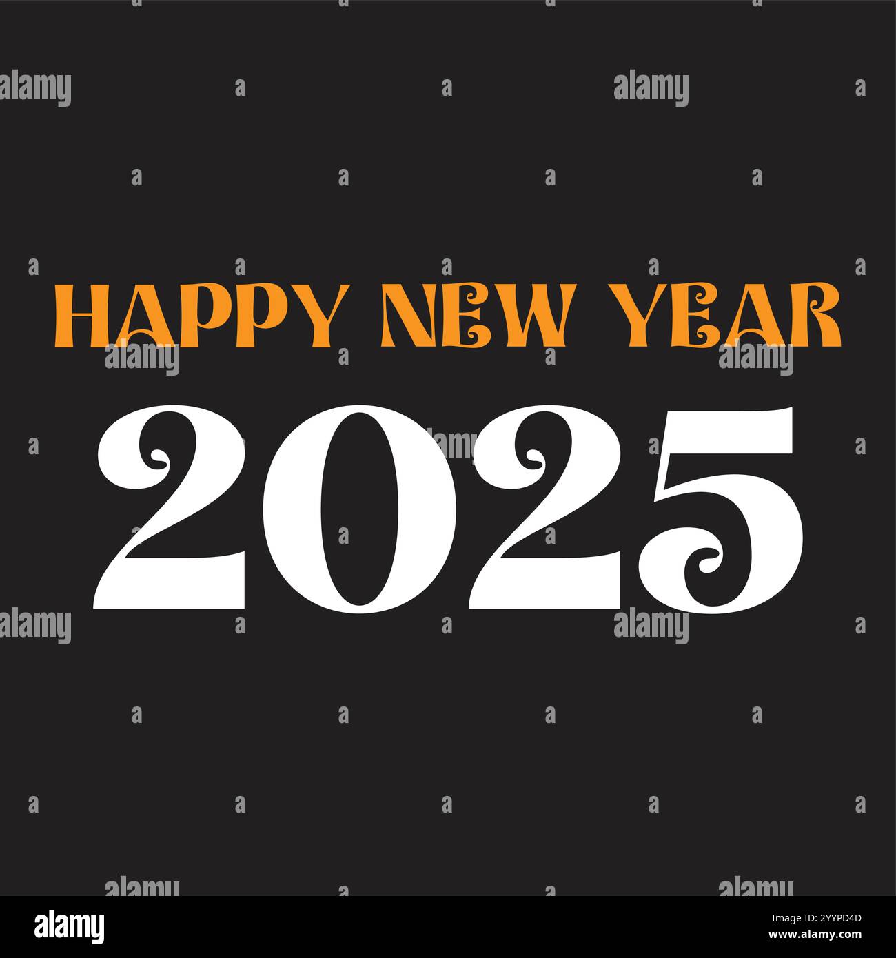 Design de texte élégant moderne 2025 Happy New Year 2025 design de ...
