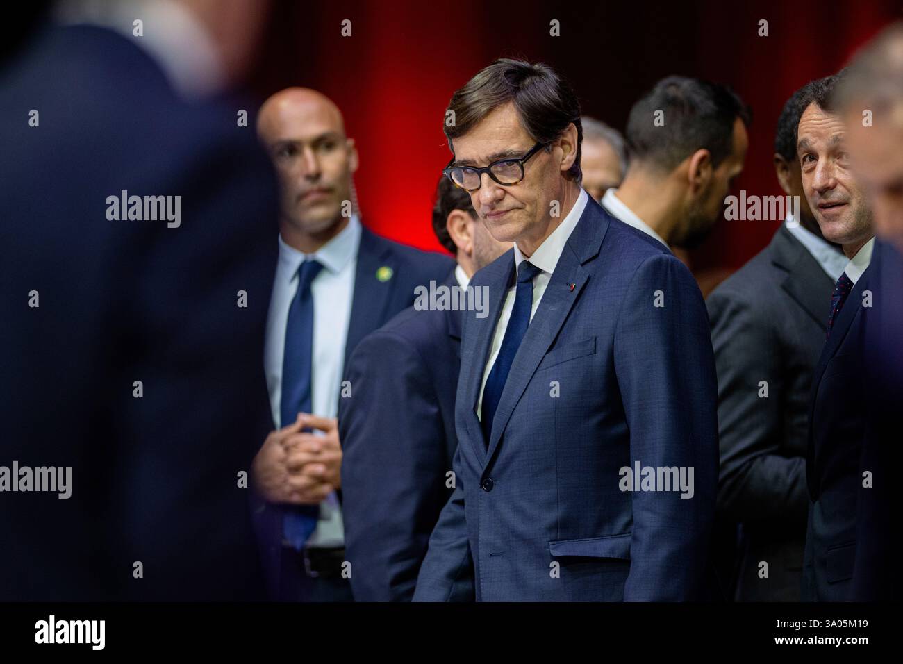 The president of the Generalitat, Salvador Illa, on his arrival at the ...