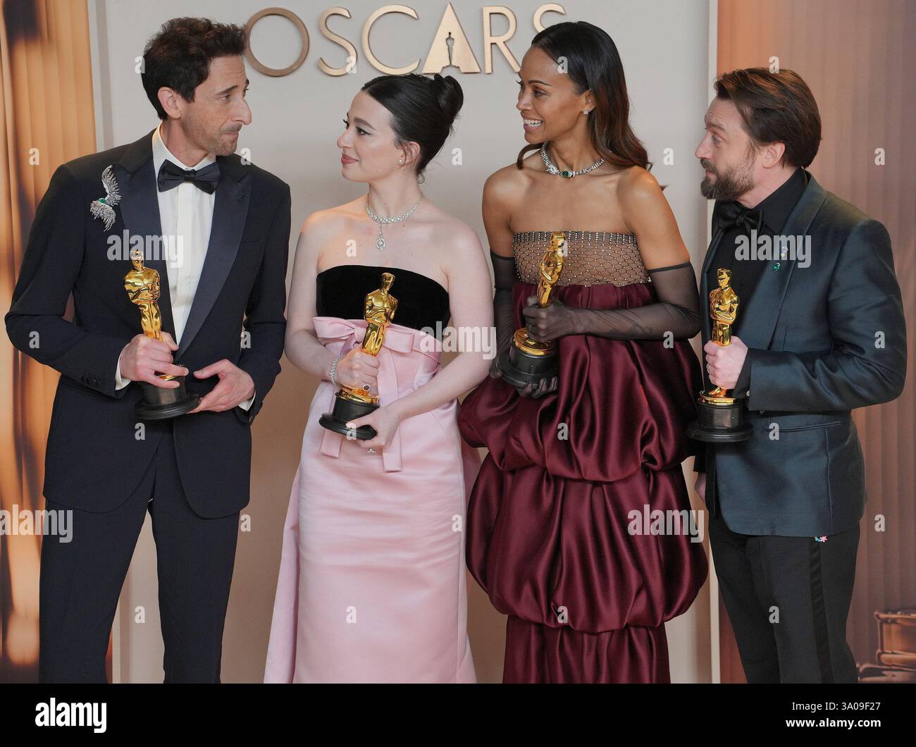 Adrien Brody, lauréat du meilleur acteur dans un rôle principal pour “The Brutalist”, Mikey ...