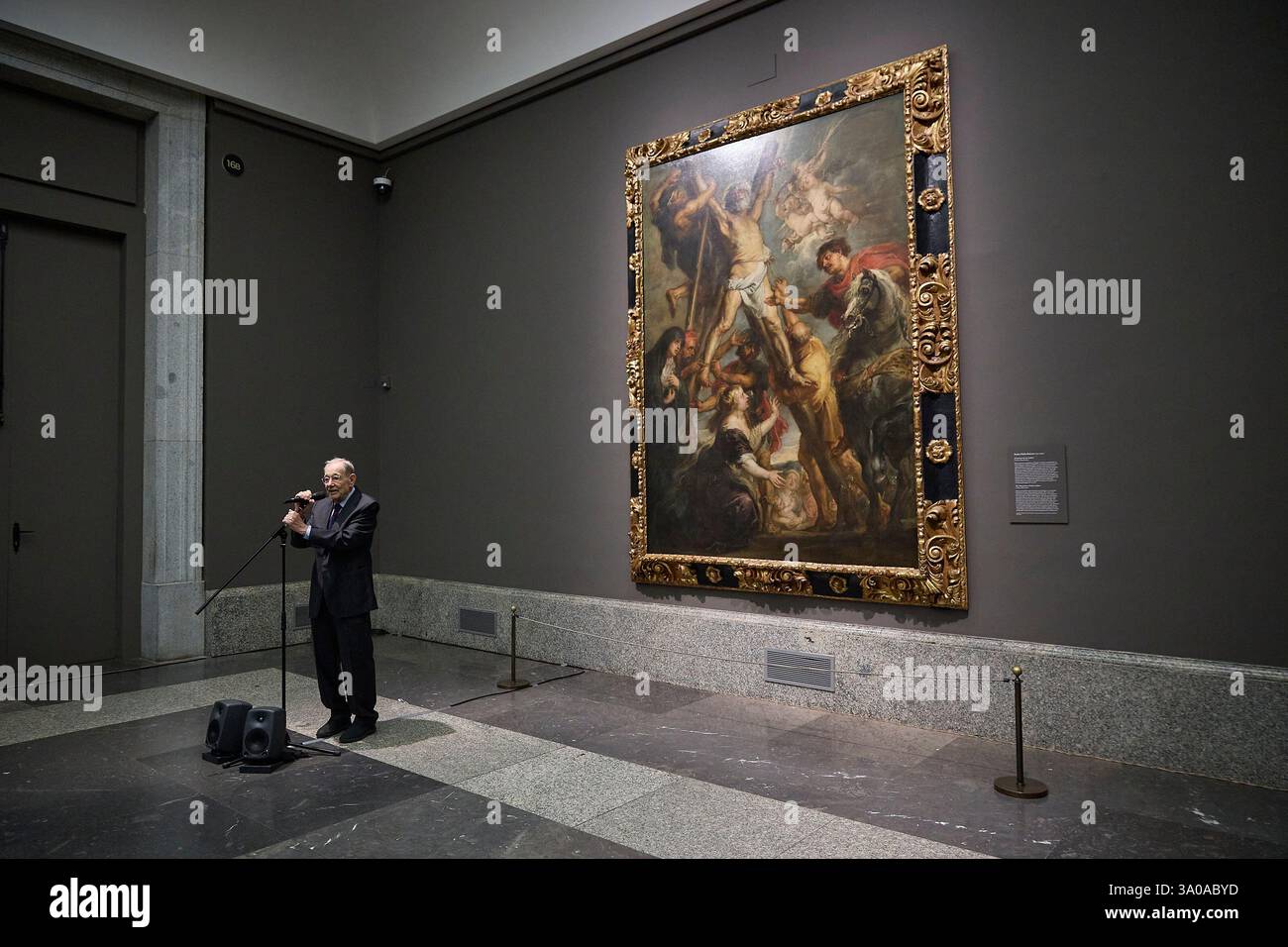 Attendees at the presentation of Rubens' painting 'The Martyrdom of St ...