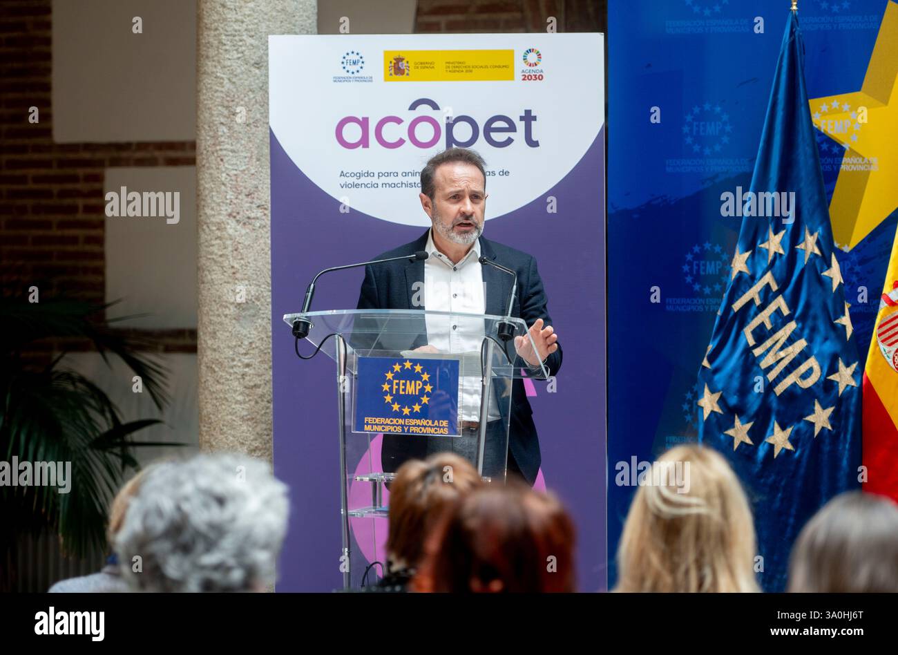 The general director of animal rights, José Ramón Becerra, during the ...