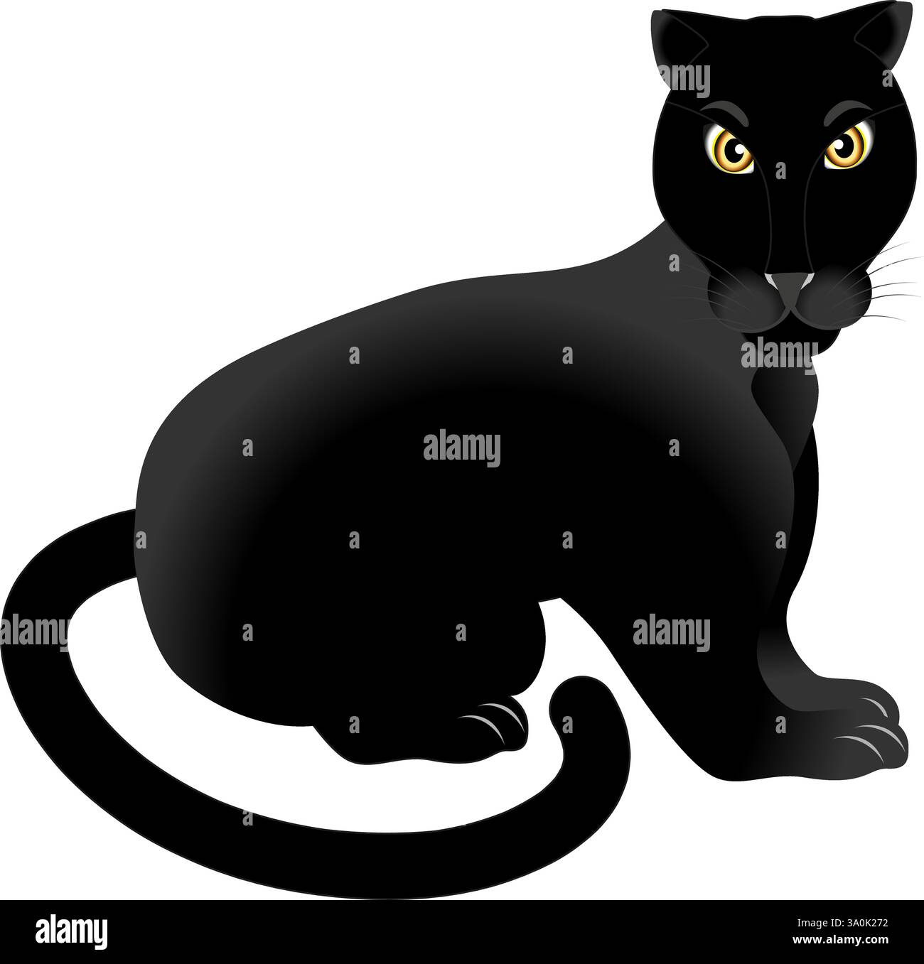 La panthère noire Banque d'images vectorielles - Alamy