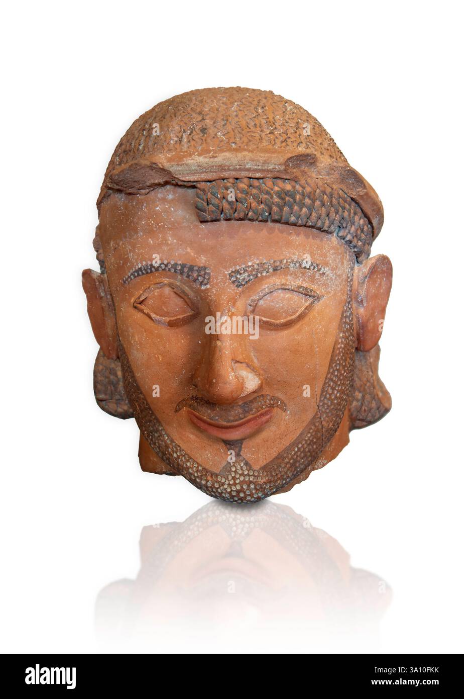 Ancienne période archaïque grecque chypriote peinte statue en terre ...