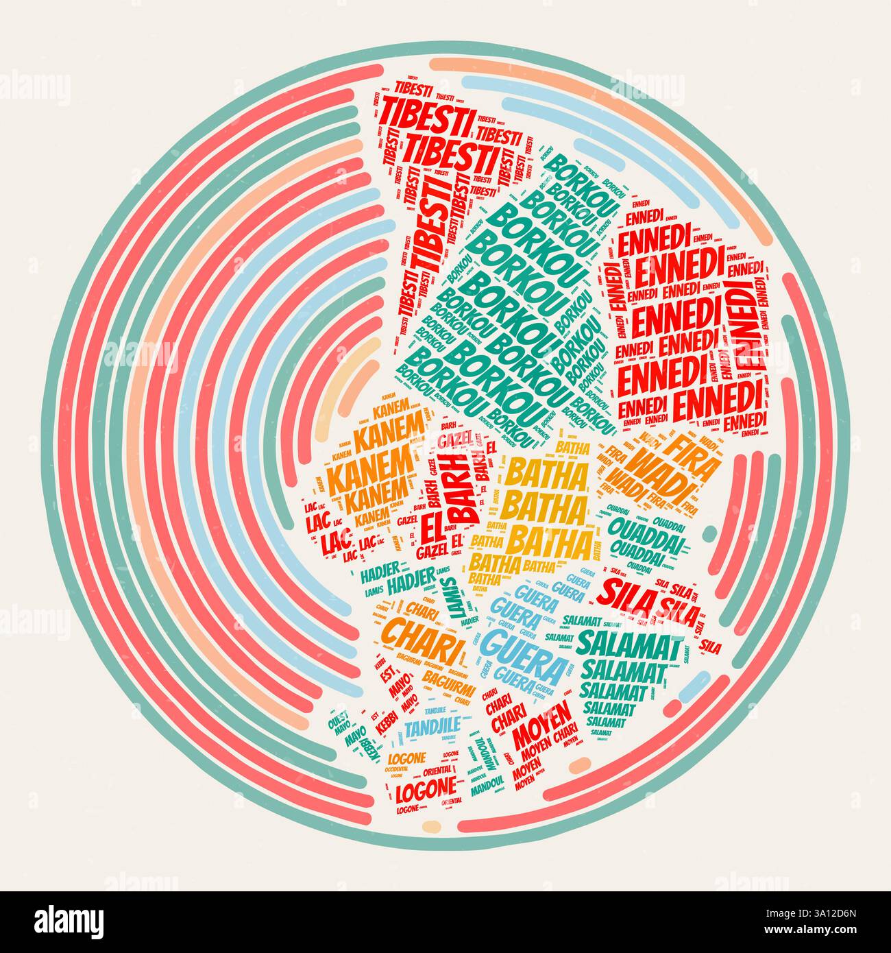 Chad country map Banque de photographies et d’images à haute résolution ...