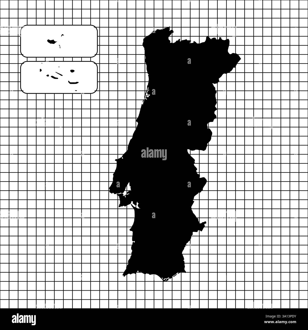 Carte du Portugal, signe silhouette. World Map Globe. Illustration ...