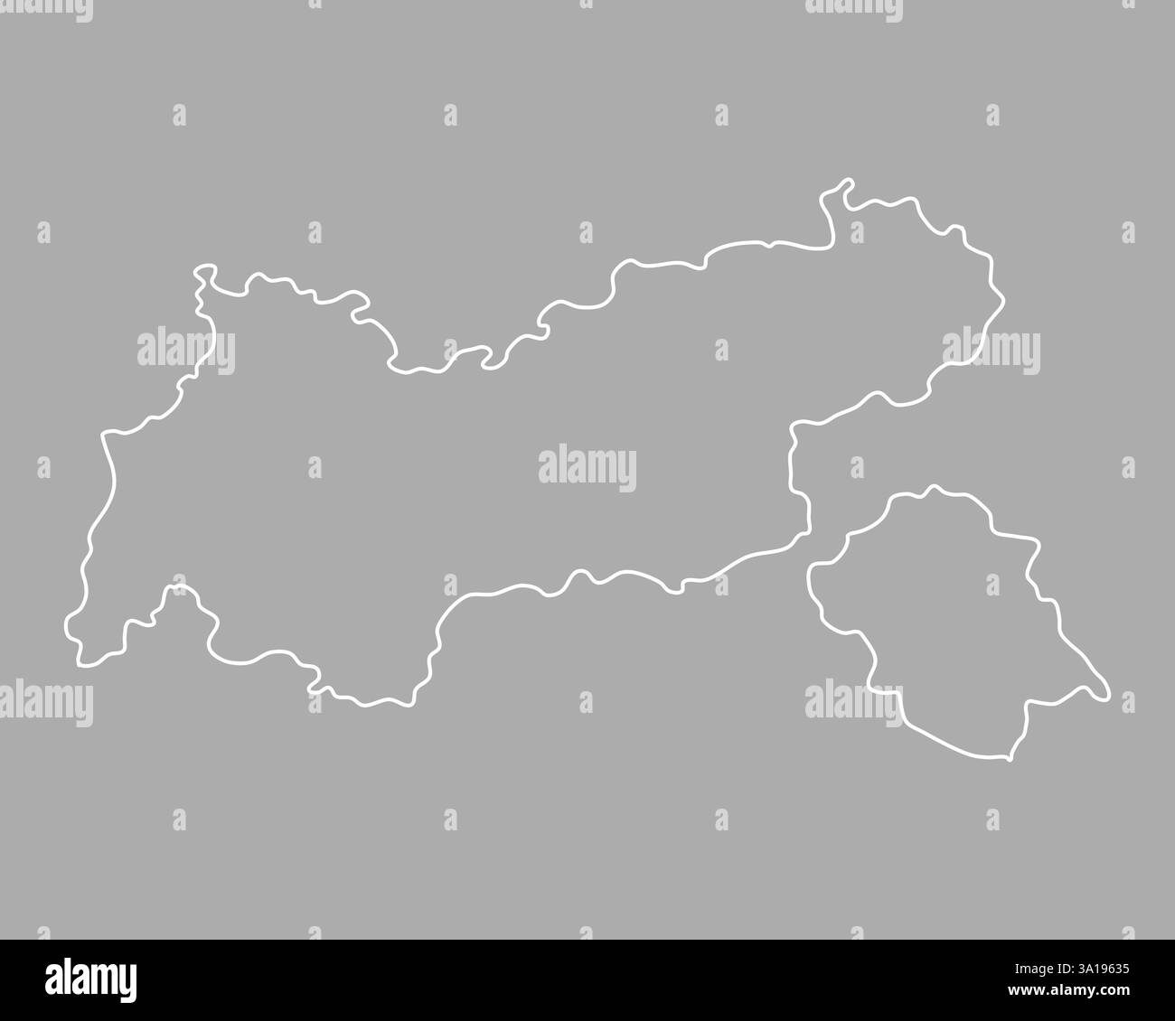 Tyrol state map Banque de photographies et d’images à haute résolution ...