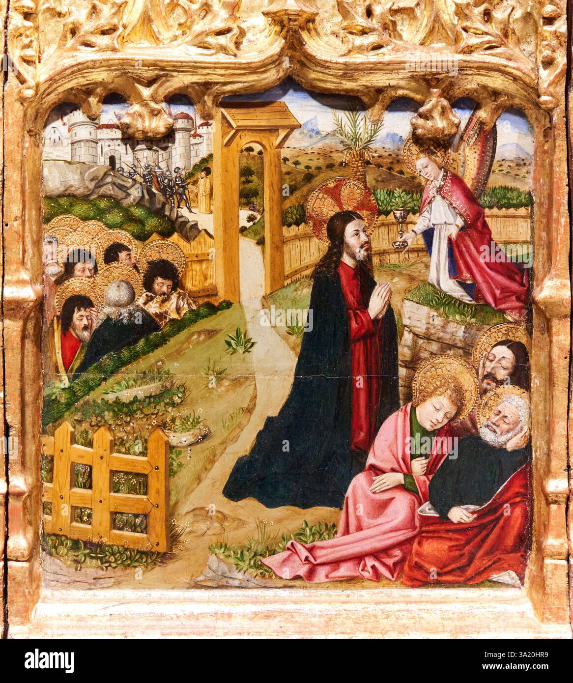 Predela con escenas de la Pasión de Cristo : Oración en el huerto ...