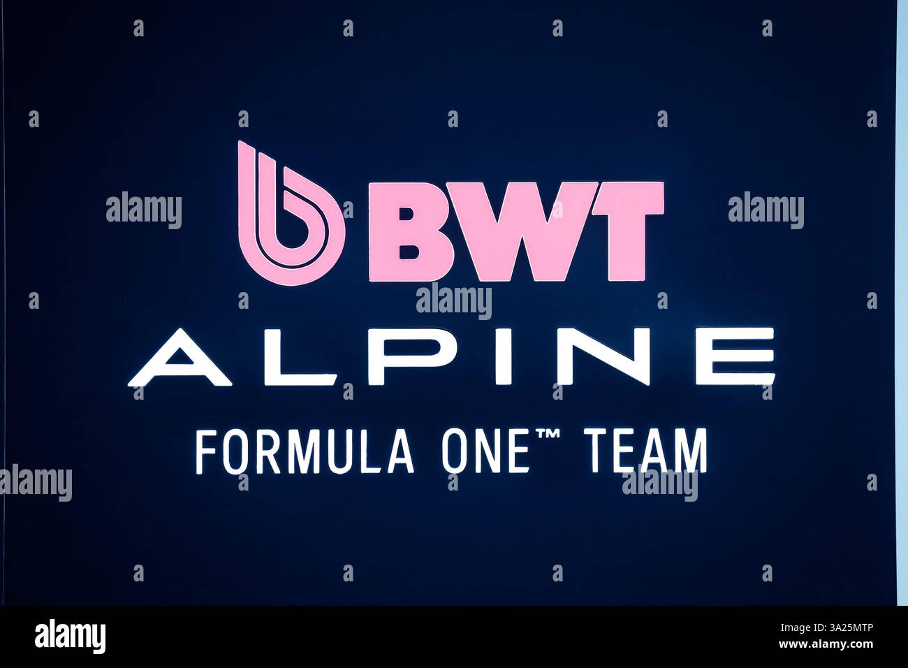 Melbourne, Australie. 12 mars 2025. Logo BWT Alpine F1 Team lors du ...