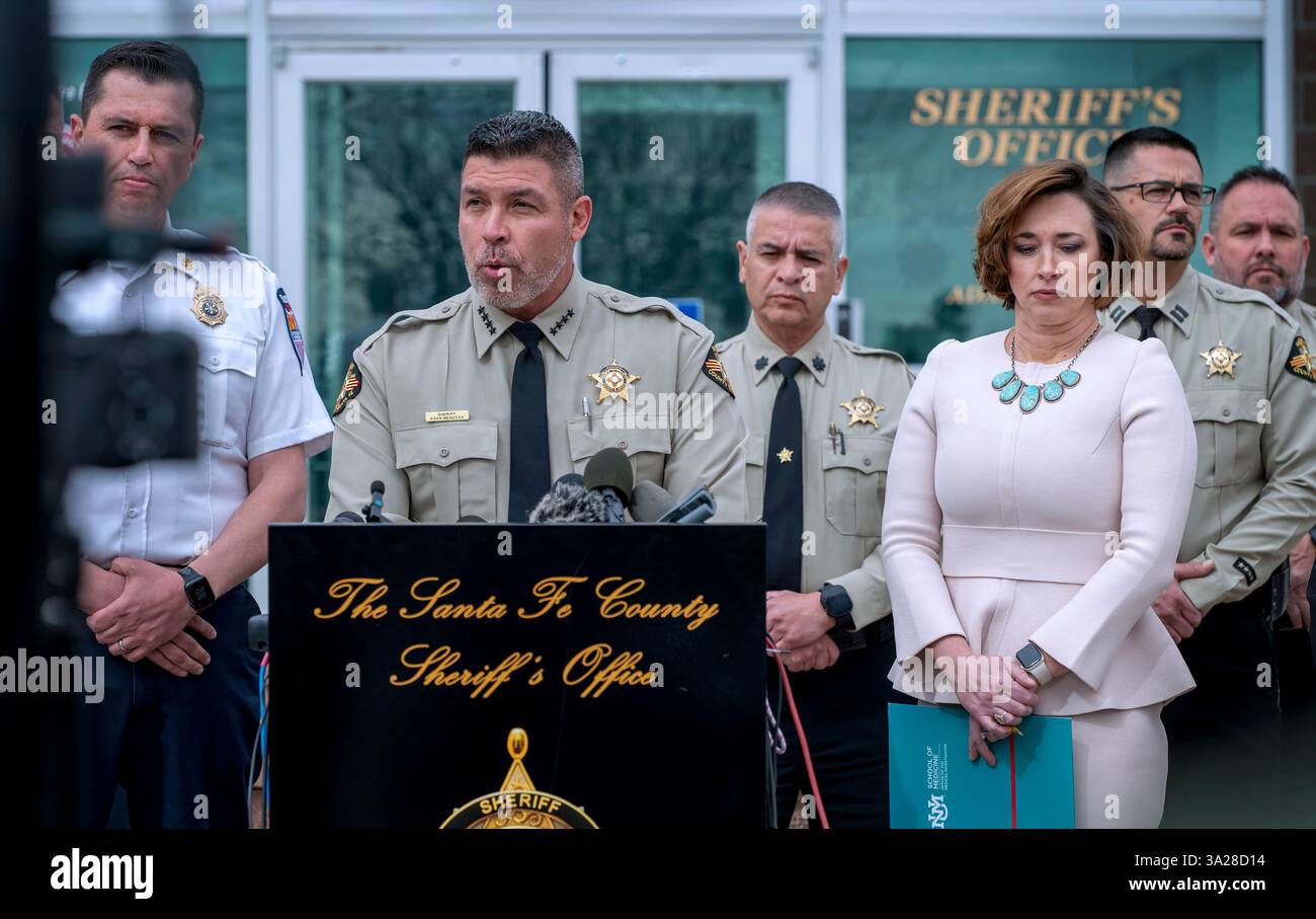 From left, Santa Fe Fire Chief Brian Moya, Santa Fe County Sheriff ...