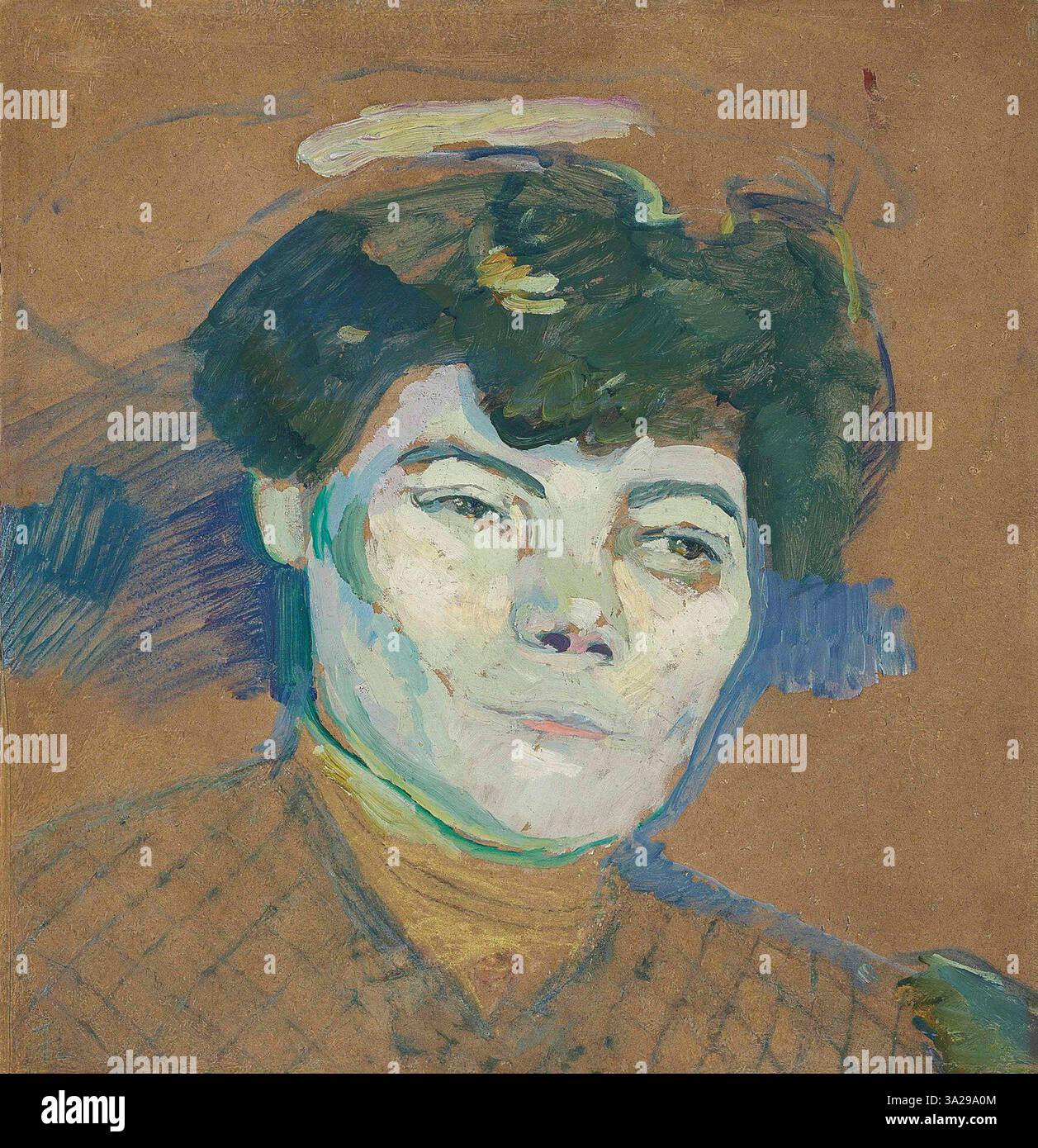 Ce dessin, intitulé 'Tête de femme', représente une tête de femme dans ...