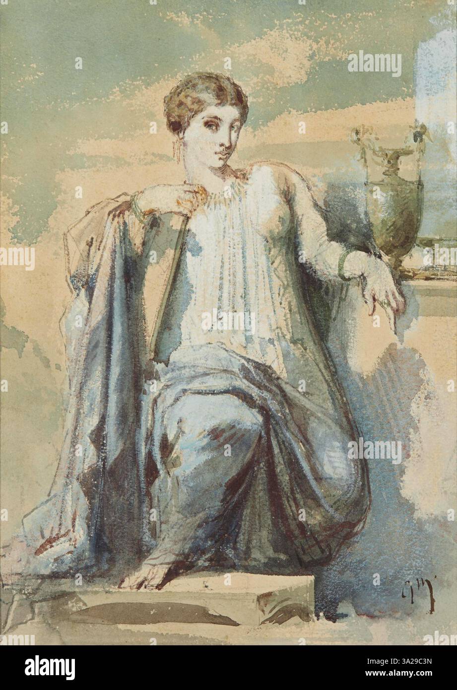 'Sapho' de Gustave Moreau (jeune femme au vase) représente la figure ...