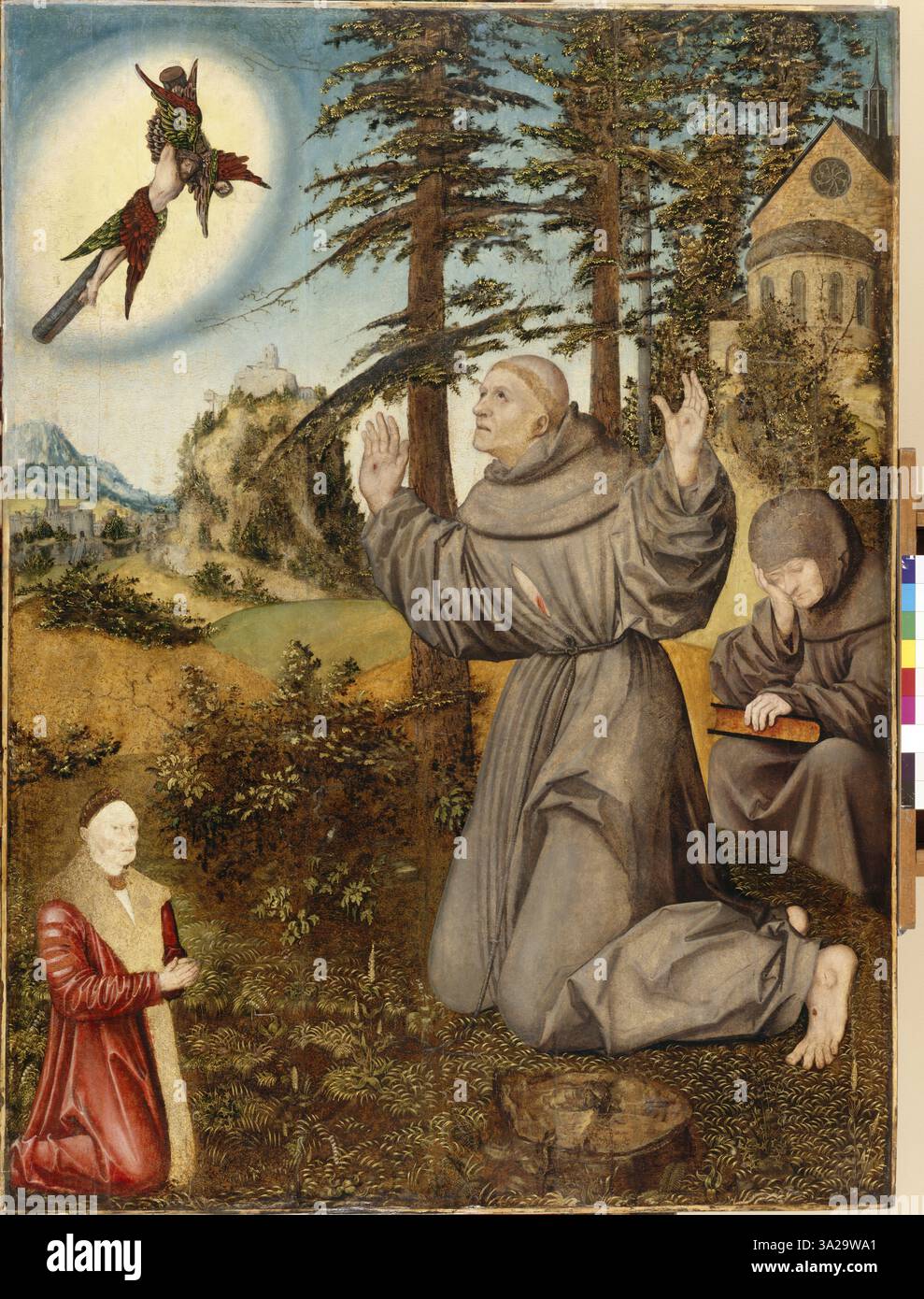 Cette œuvre, attribuée à Lucas Cranach l'ancien, représente Saint ...