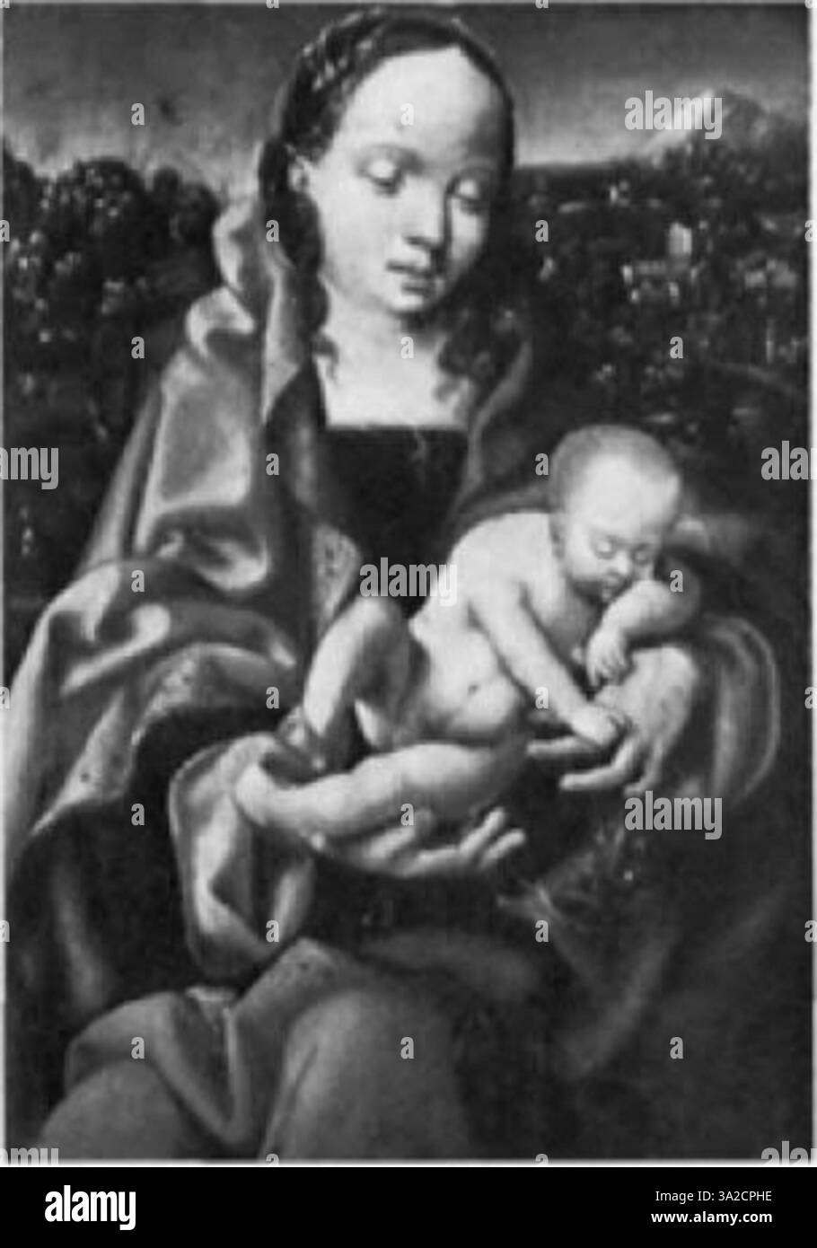 Cette huile sur panneau peinte par Joos van Cleve, Jan Provost et Joachim Patenier dépeint une ...