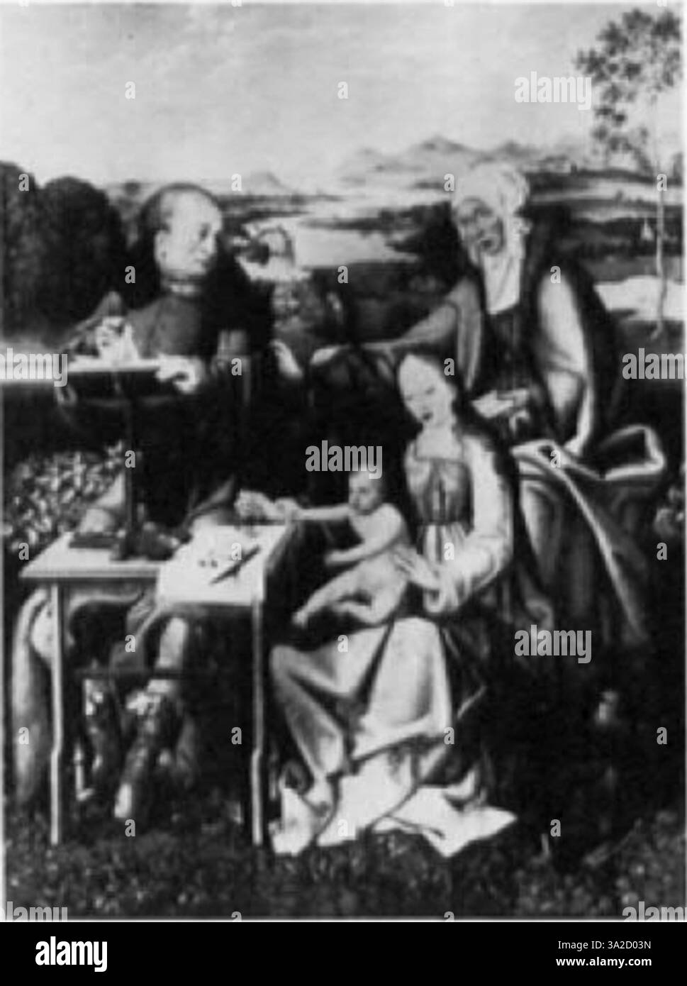 La peinture à l’huile sur panneau de Joos van Cleve, Jan Provost et Joachim Patenier représente ...